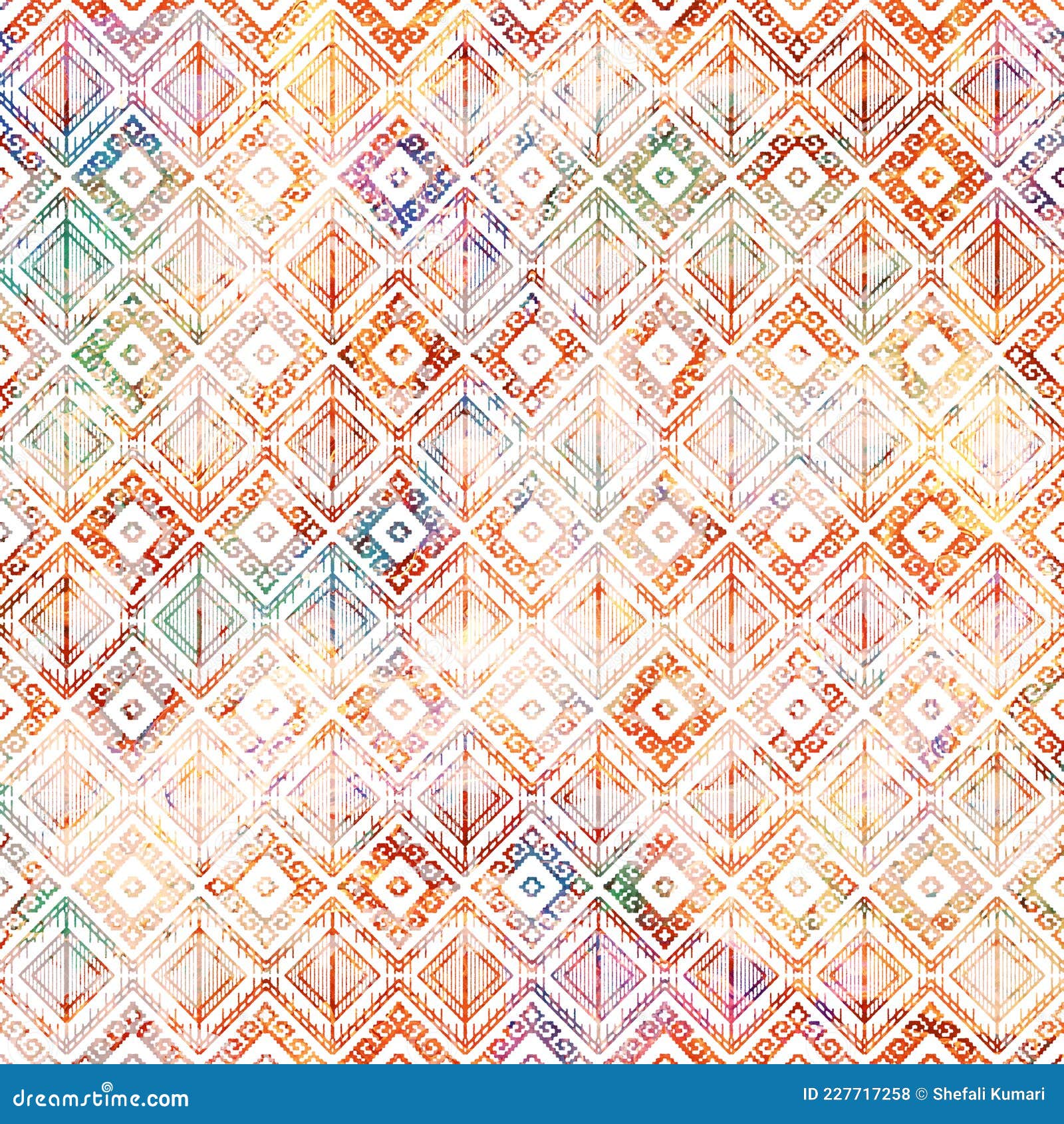 Geometric High Definition Repeat Boho Pattern Isolated on White Canvas ...