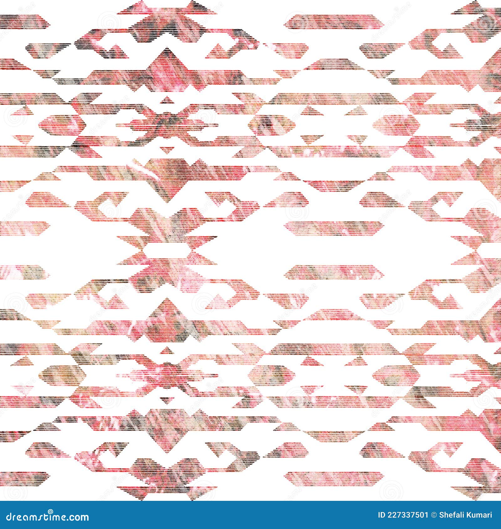 Geometric High Definition Repeat Boho Pattern Isolated on White Canvas ...