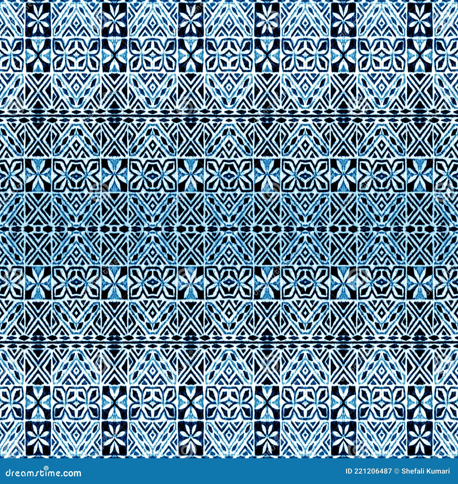 Geometric High Definition Repeat Boho Pattern Isolated on White Canvas ...