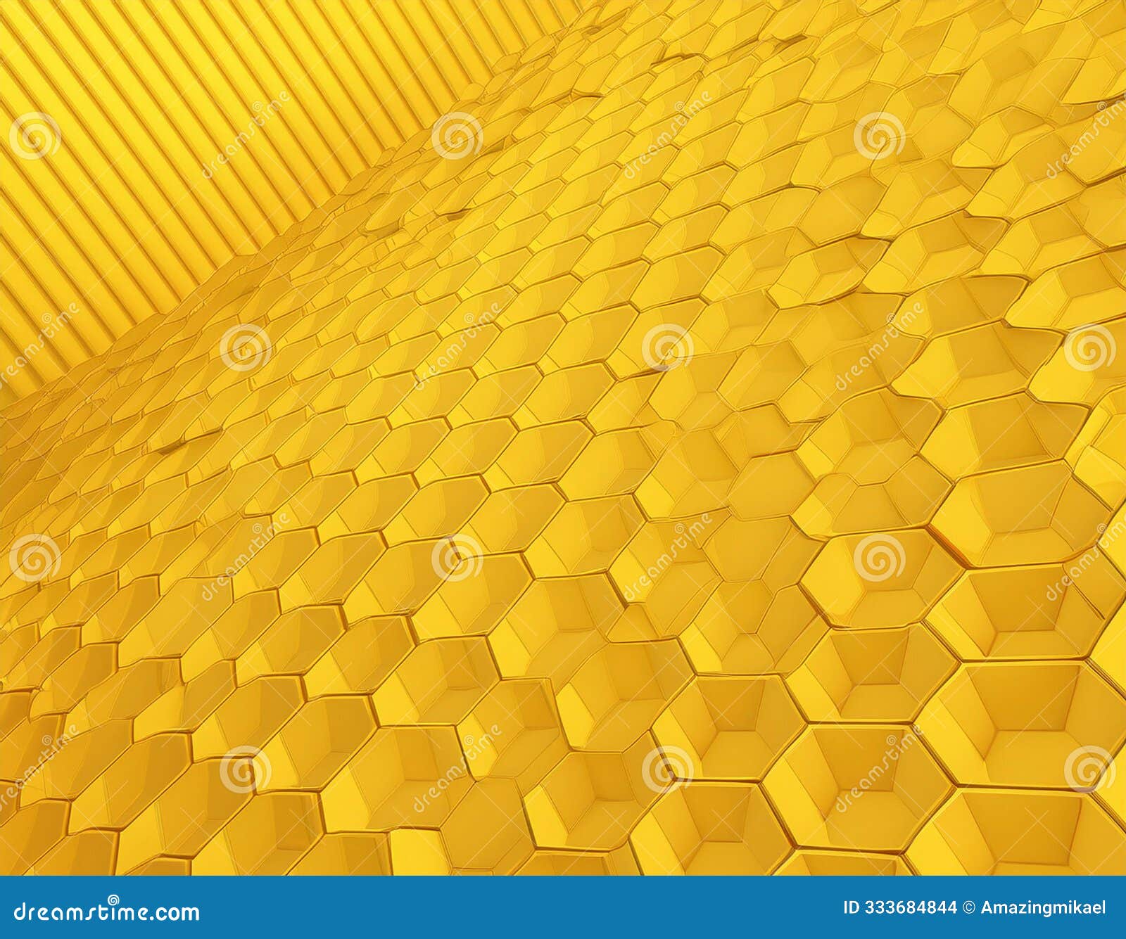 Geometric Honeycomb Pattern Abstract Yellow Hexagon Texture Background ...