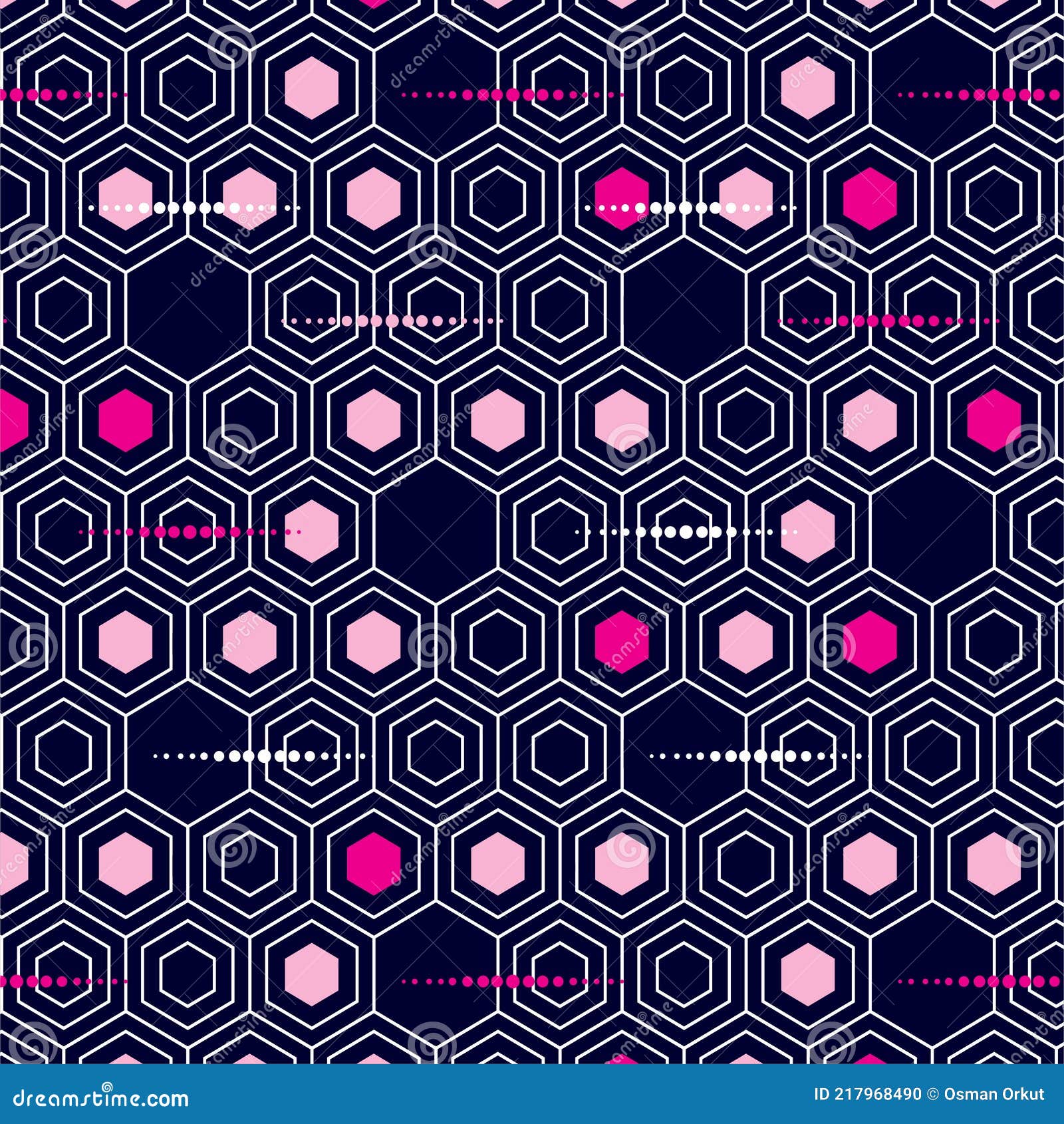 Geometric Honeycomb Print Pattern for Textile Design Stock Vector ...