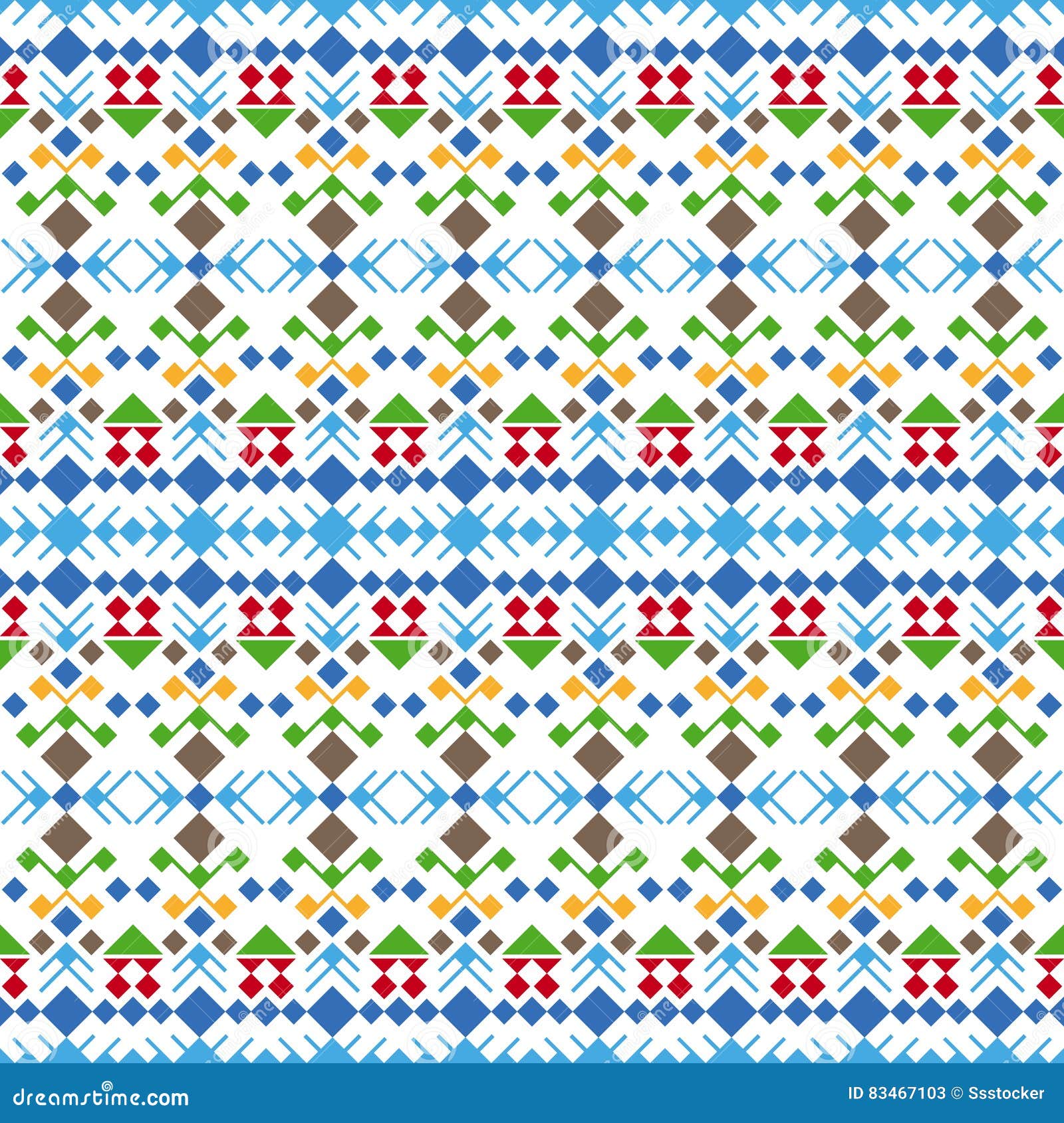 Geometric Horizontal Pattern with Squares Stock Vector - Illustration ...