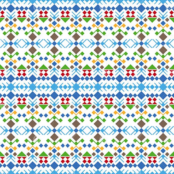 Geometric Horizontal Pattern with Squares Stock Vector - Illustration ...