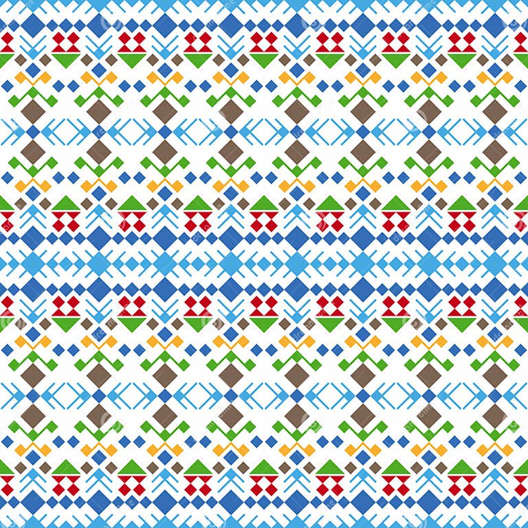 Geometric Horizontal Pattern with Squares Stock Vector - Illustration ...