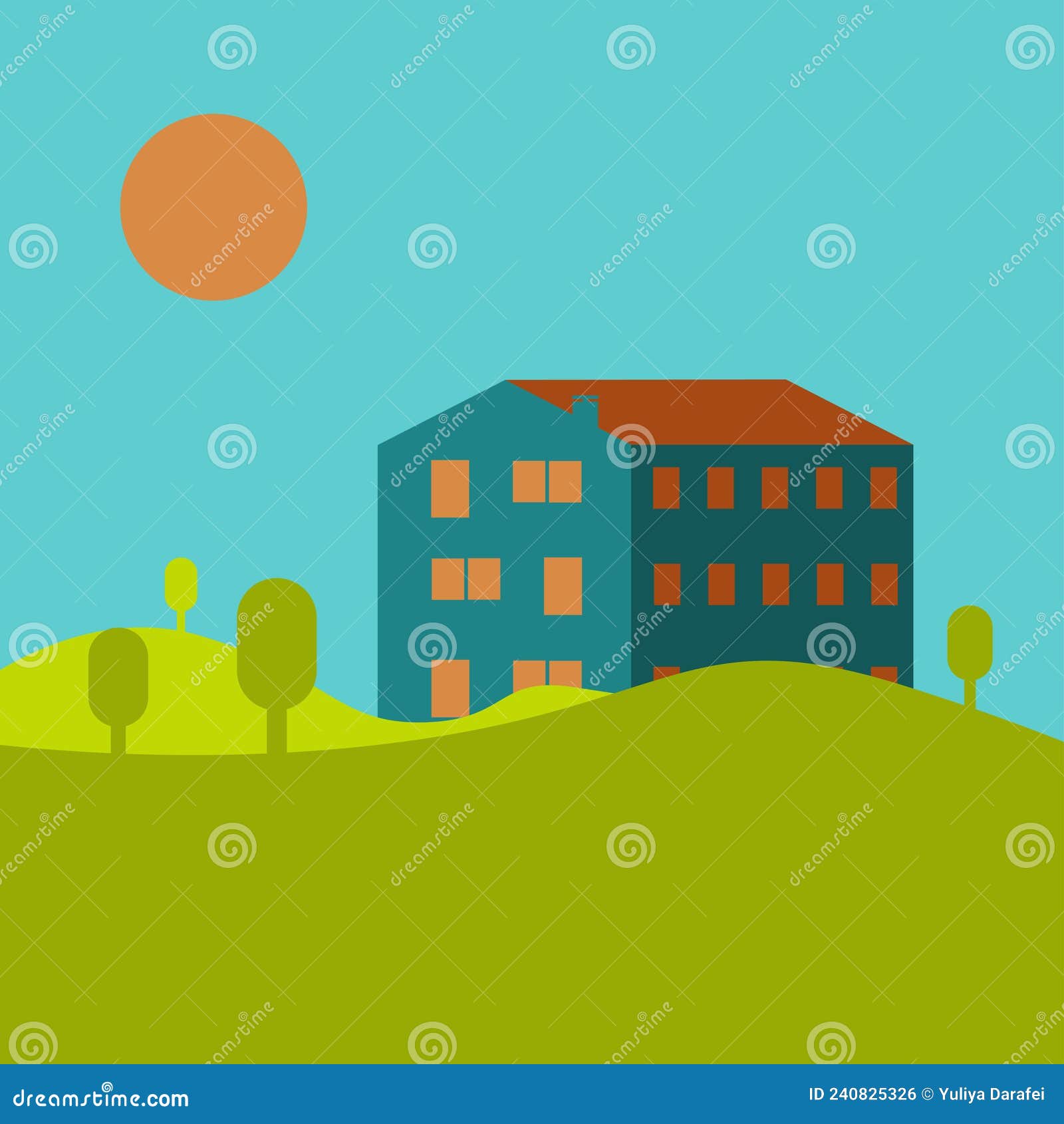 Geometric houses stock vector. Illustration of geometry - 240825326