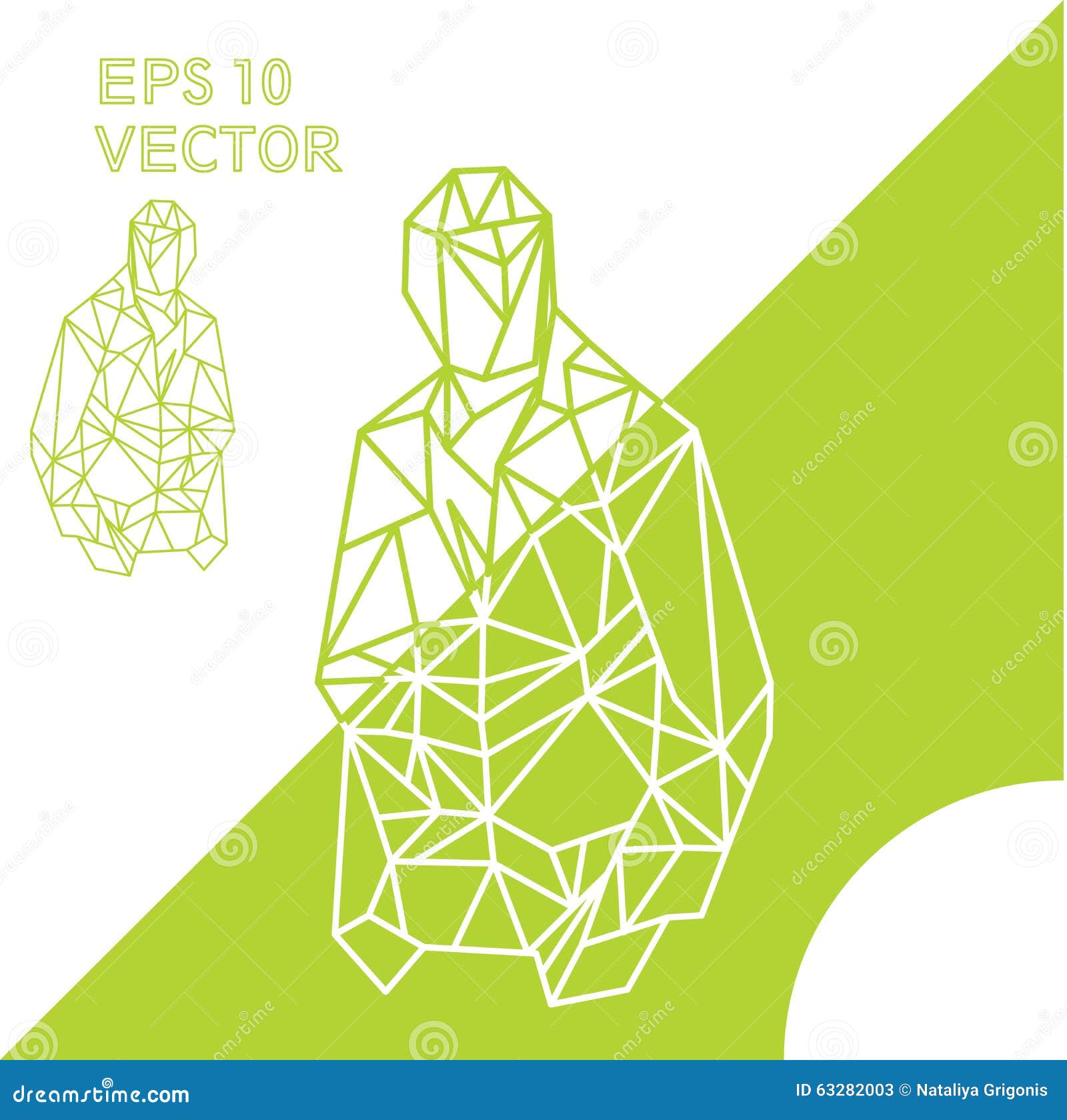 Geometric Human Animal Vector Eps Stock Vector - Illustration of funny ...