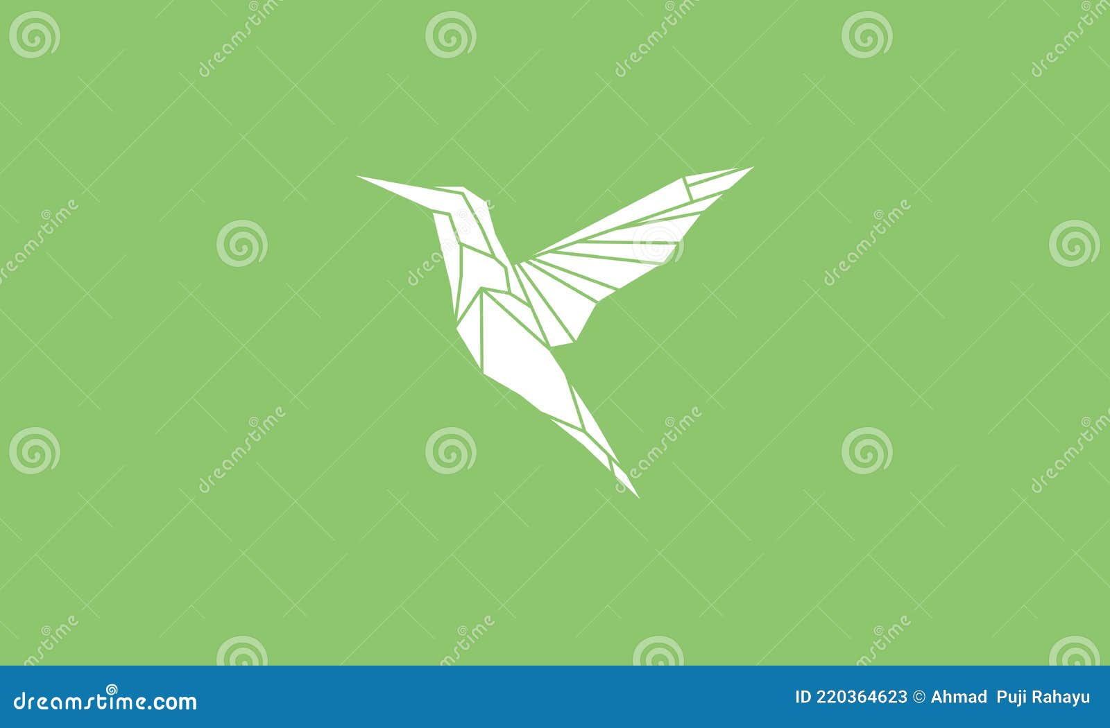 Geometric Hummingbird Fly Logo Symbol Vector Design Illustration Stock ...