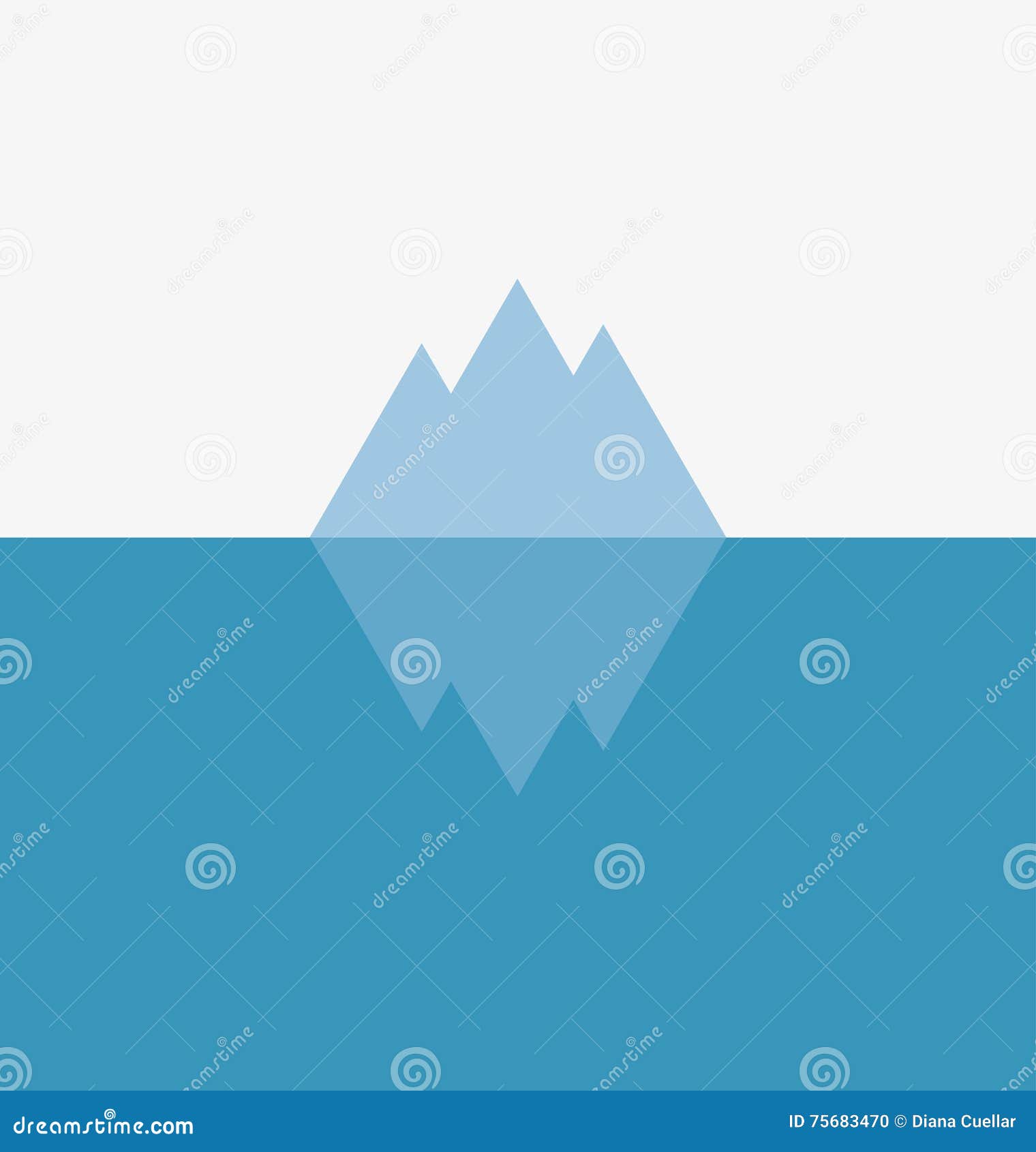 Geometric iceberg stock vector. Illustration of temperature - 75683470
