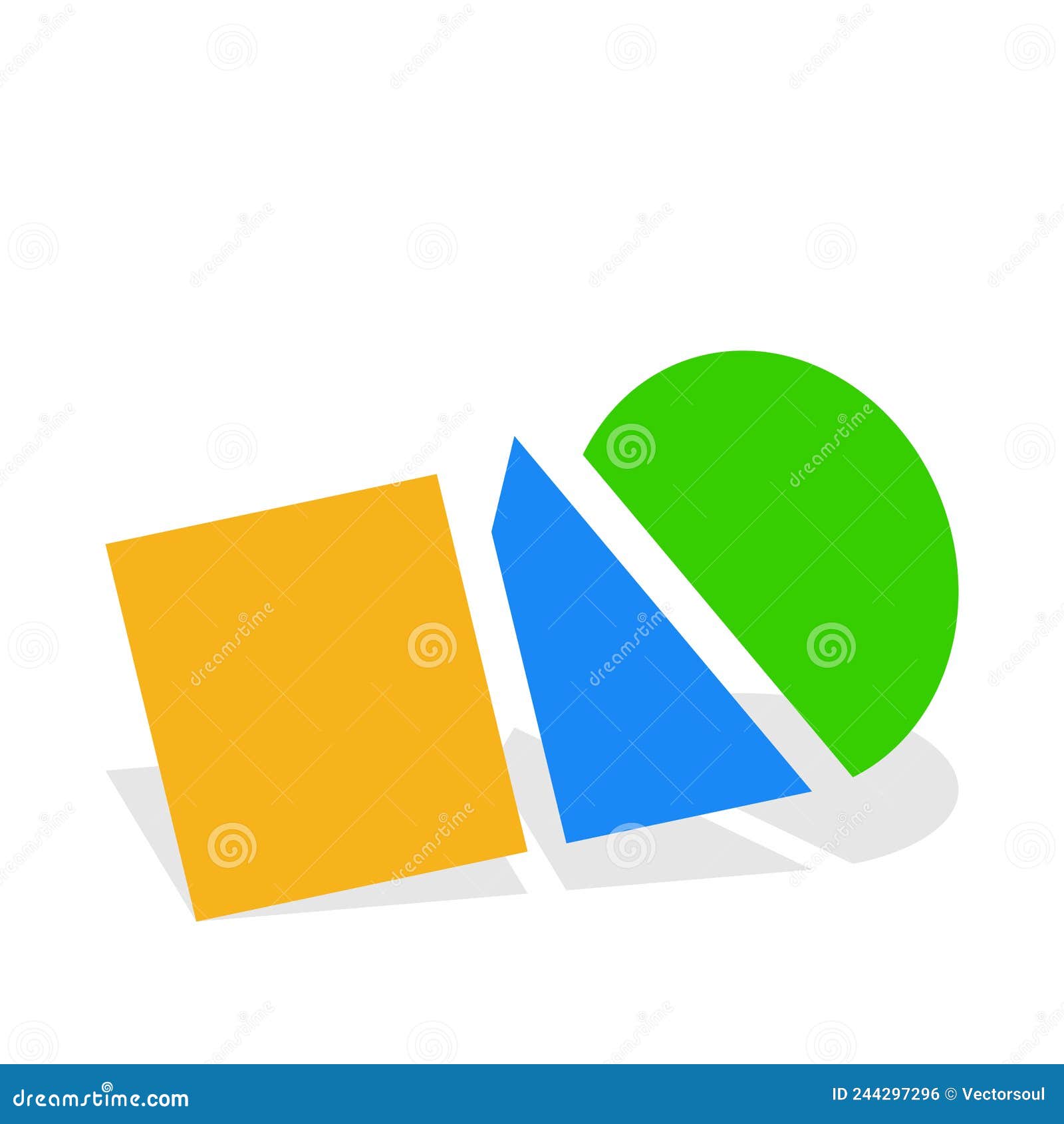Geometric Icon, Logo Shape with Overlapping Circle, Square and Triangle ...