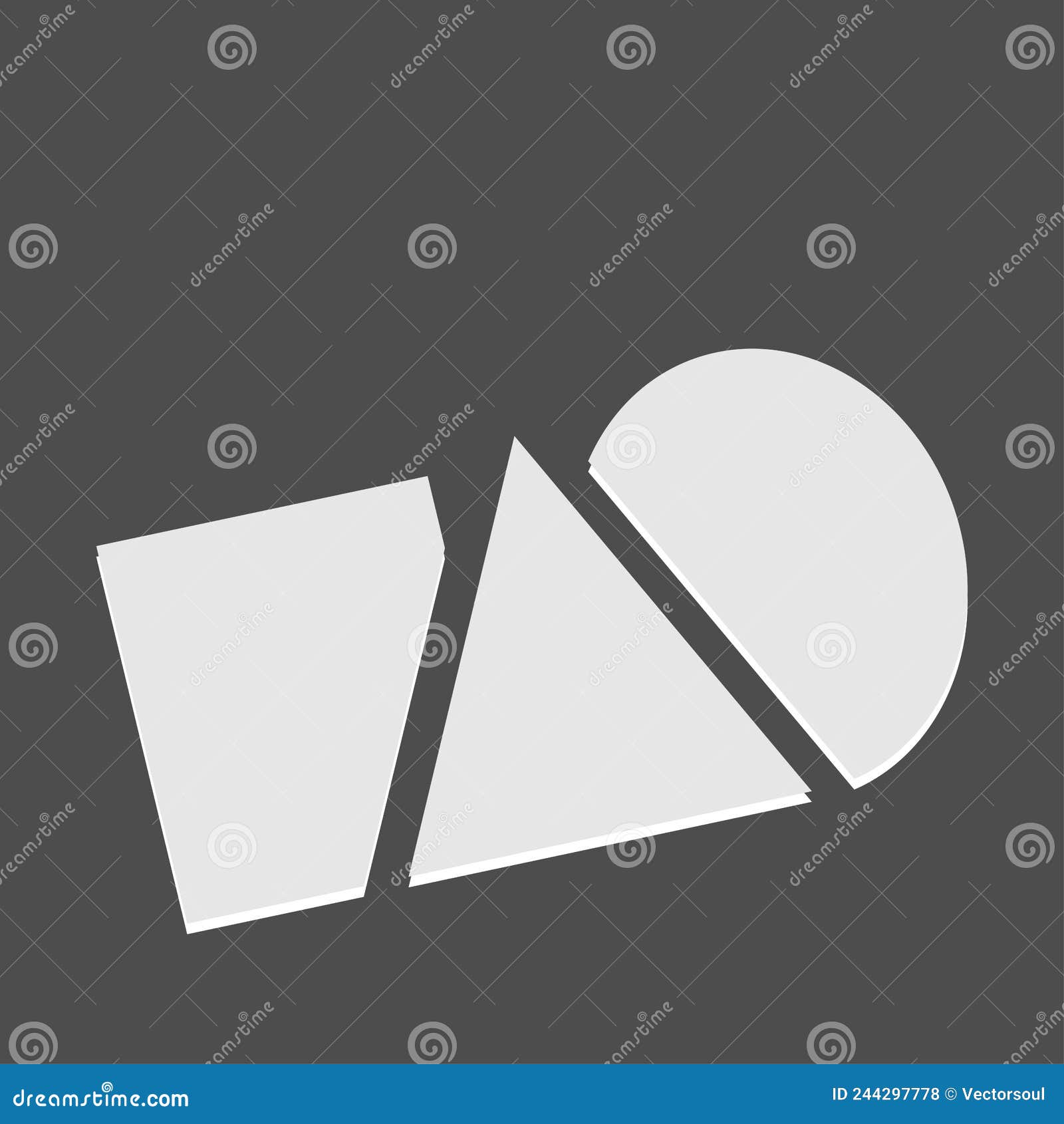 Geometric Icon, Logo Shape with Overlapping Circle, Square and Triangle ...