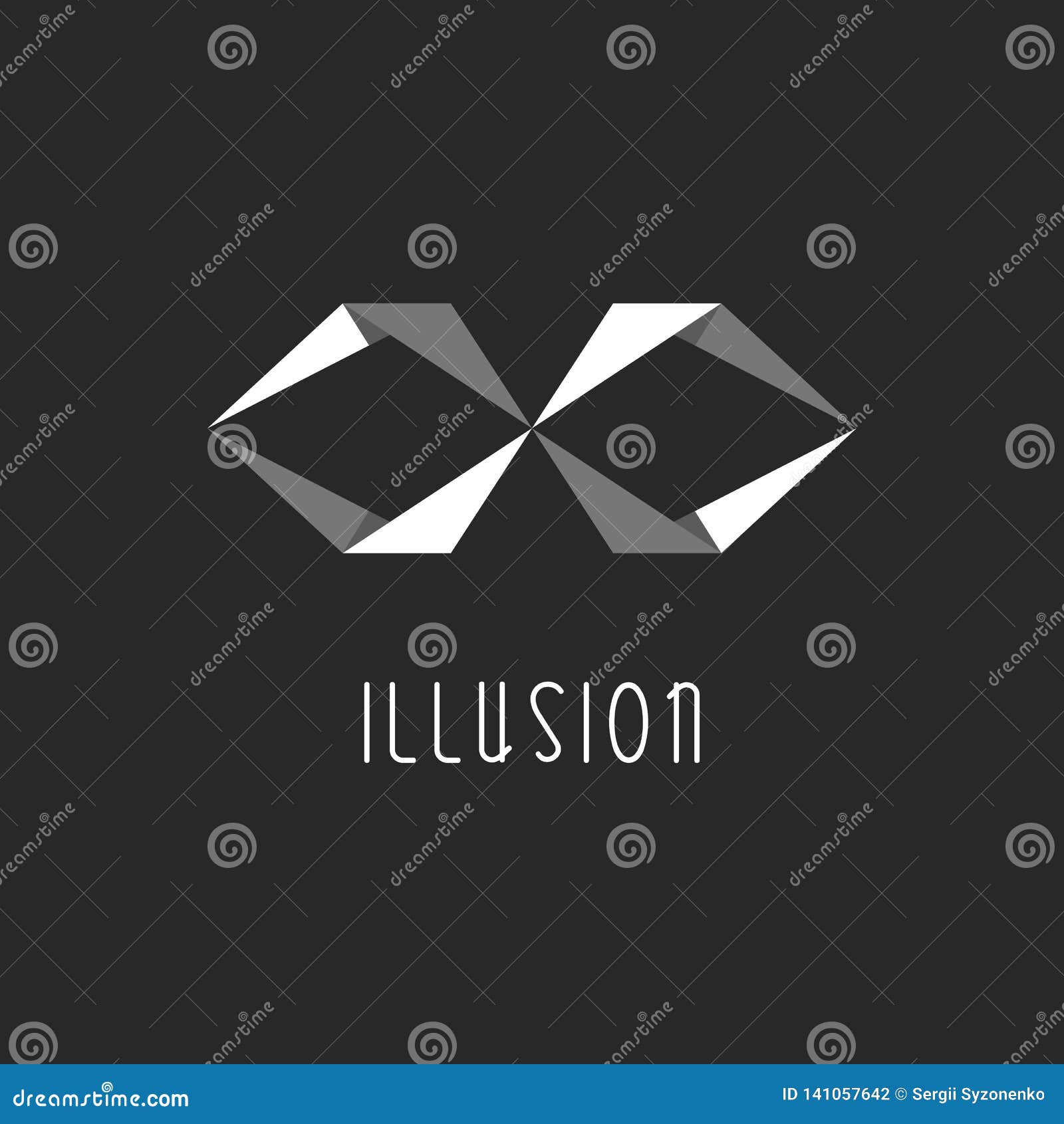 Geometric Illusion Logo, Abstract Letter X or Infinity Sign ...