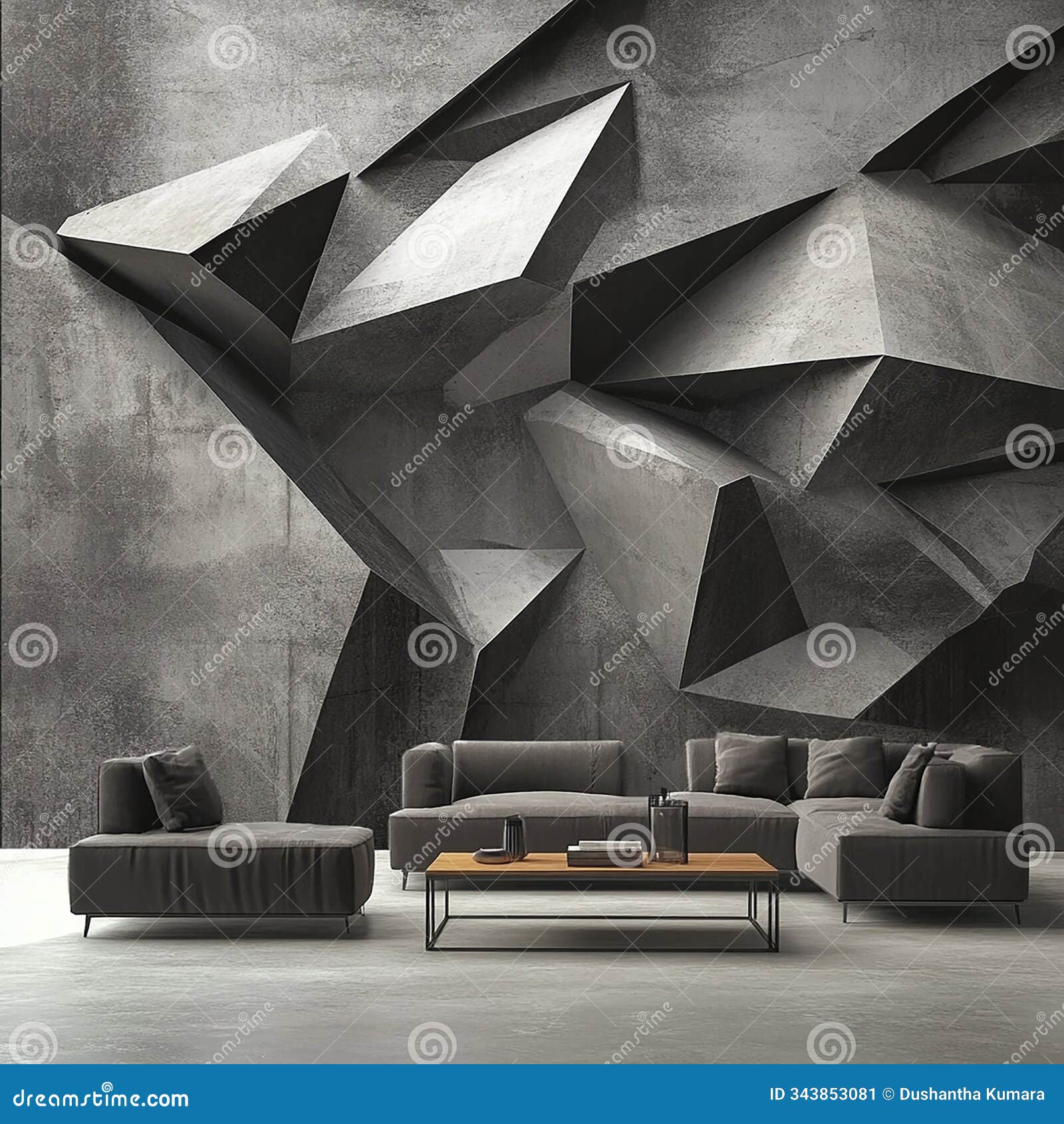 Geometric Illusion: a Modern Wallpaper with Bold Geometric Shapes ...