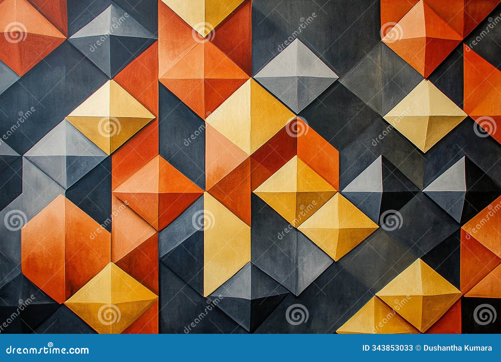 Geometric Illusion: a Modern Wallpaper with Bold Geometric Shapes ...