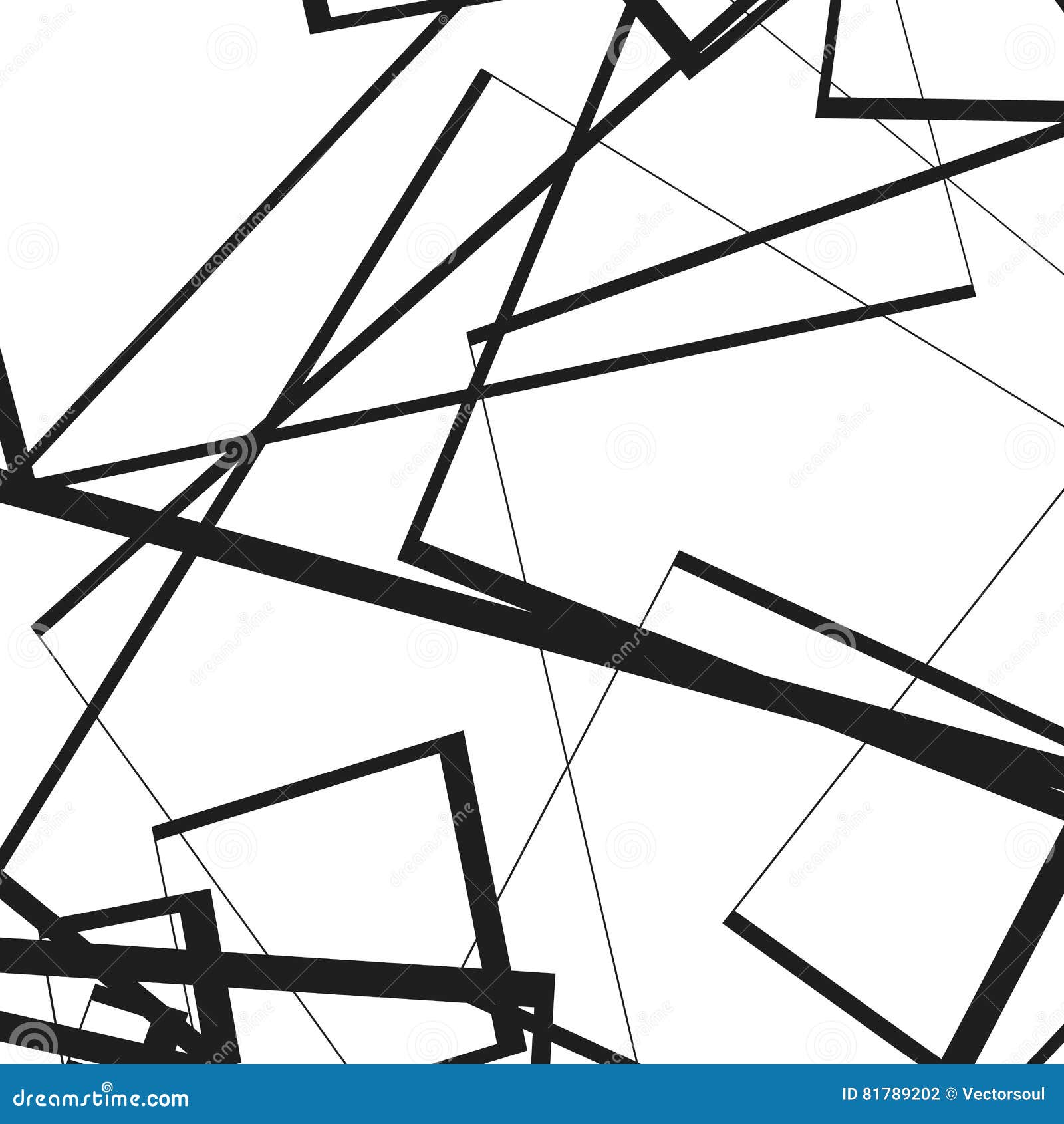 Geometric Illustrations with Random, Edgy, Irregular Lines. Dy Stock ...