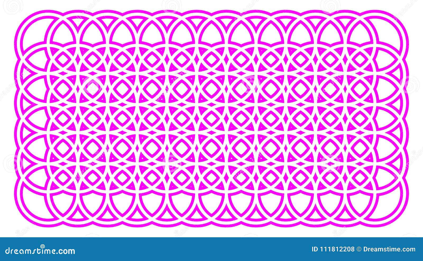 Geometric Interlocking Circles Graphic Print Logo Pattern Stock Vector ...