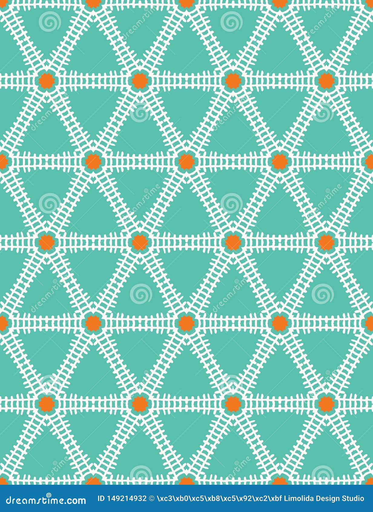 Geometric Interlocking Lattice Triangle Pattern. Seamless Vector ...