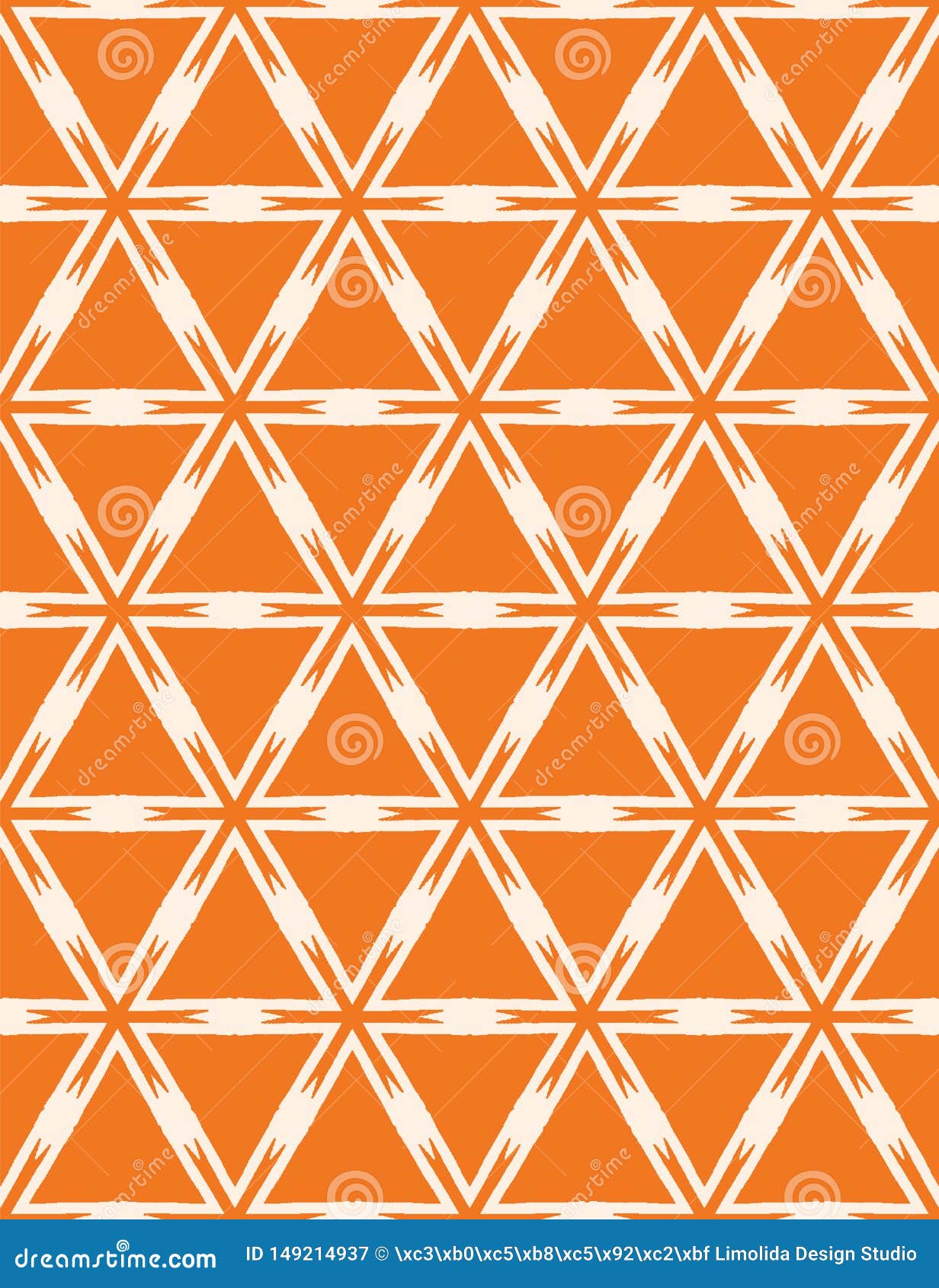 Geometric Interlocking Lattice Triangle Pattern. Seamless Vector ...