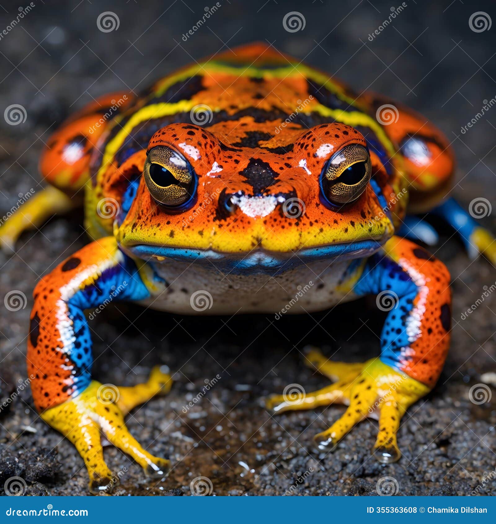 Geometric Interpretation of an African Clawed Toad Stock Illustration ...