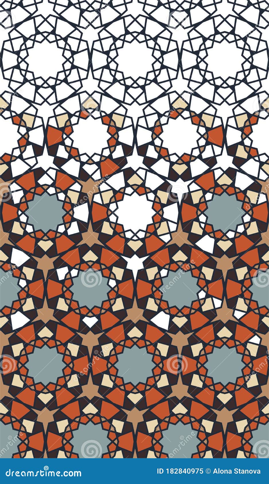 Geometric Islamic, Arabic Vertical Pattern. Arabic Geometric Grid with ...