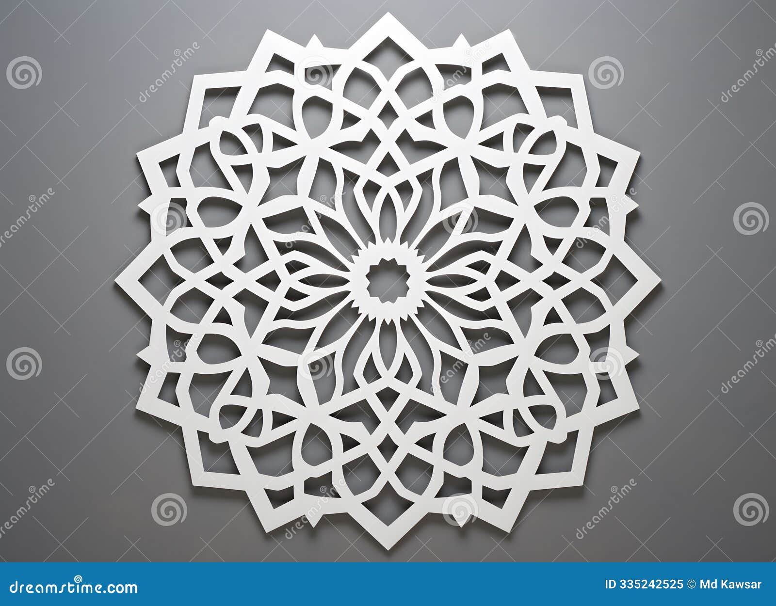 Geometric Islamic Pattern Laser Cut Wall Art Stock Illustration ...