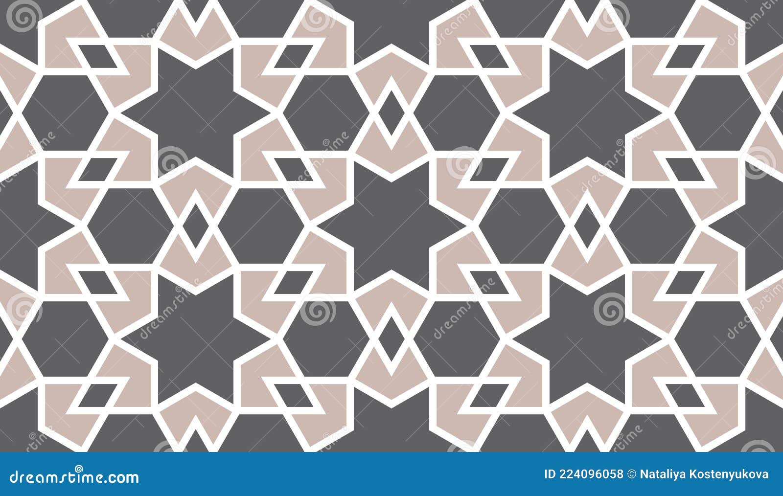 Geometric Islamic Seamless Pattern Stock Vector - Illustration of ...