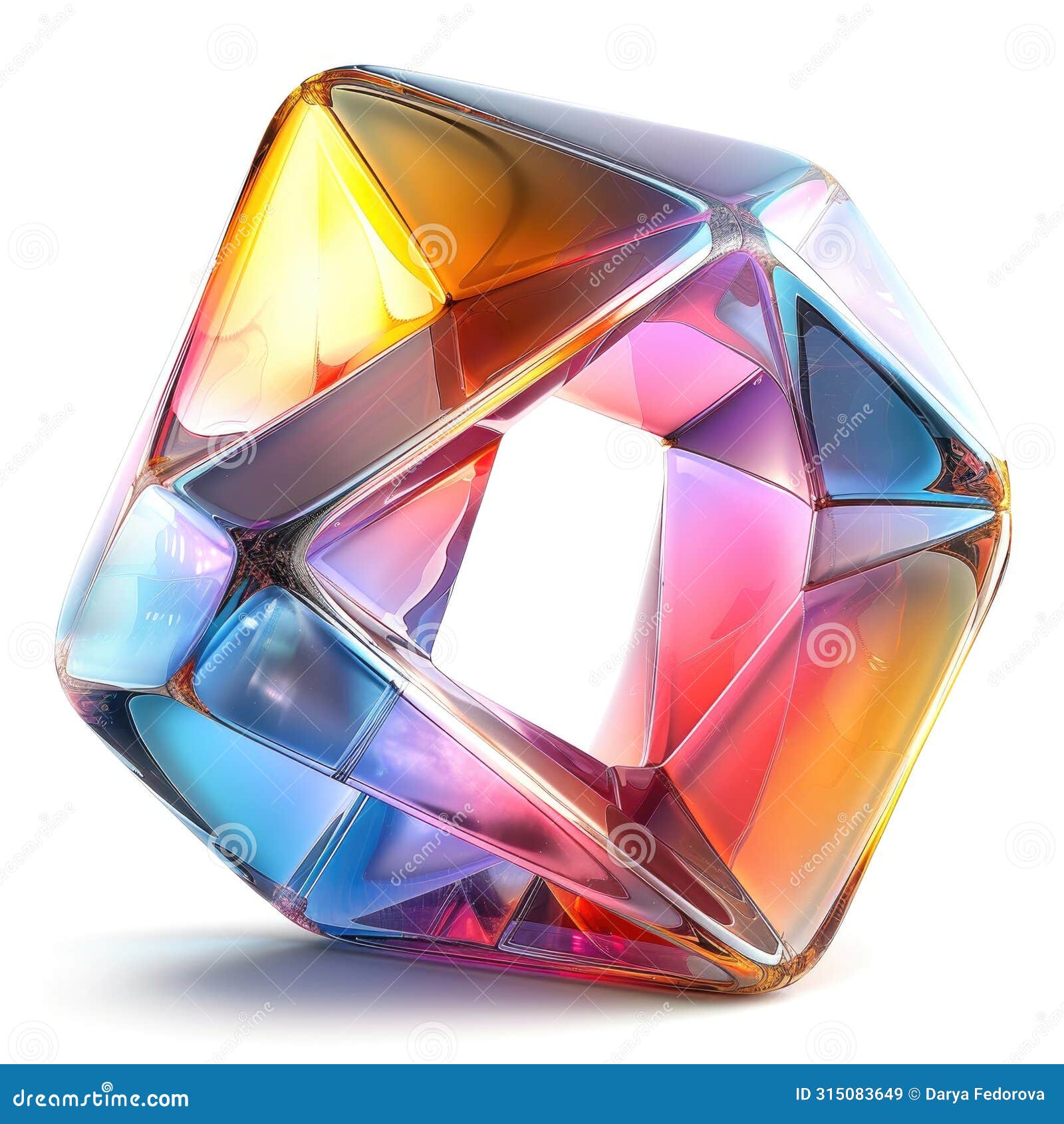 Geometric Knot Dazzles with Its Chromatic, Iridescent Surface Stock ...