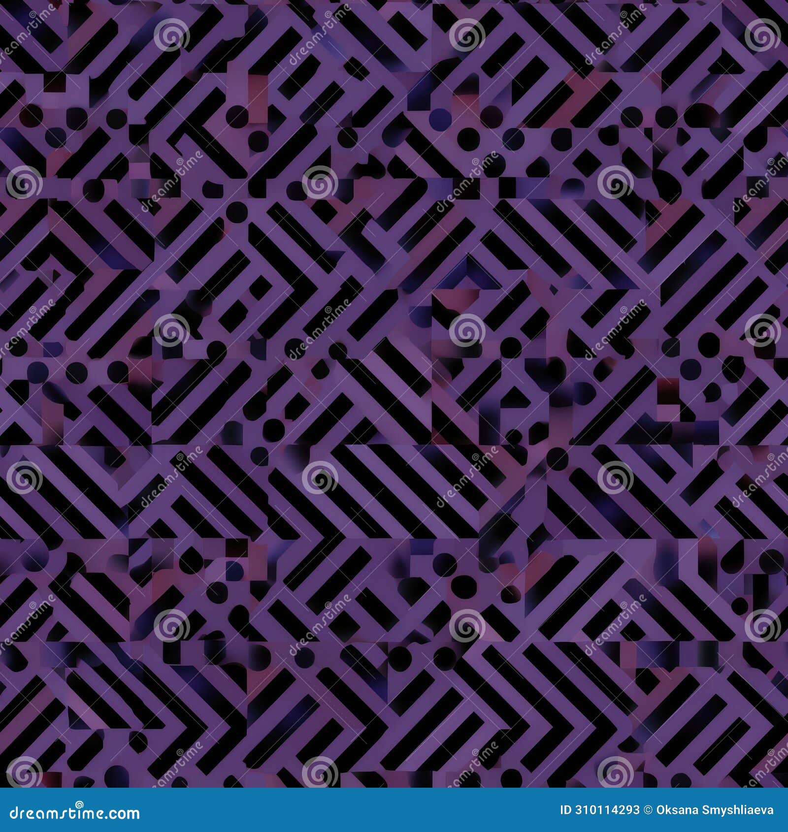 Geometric Labyrinth with Purple Overtones. Complex Geometric Pattern ...