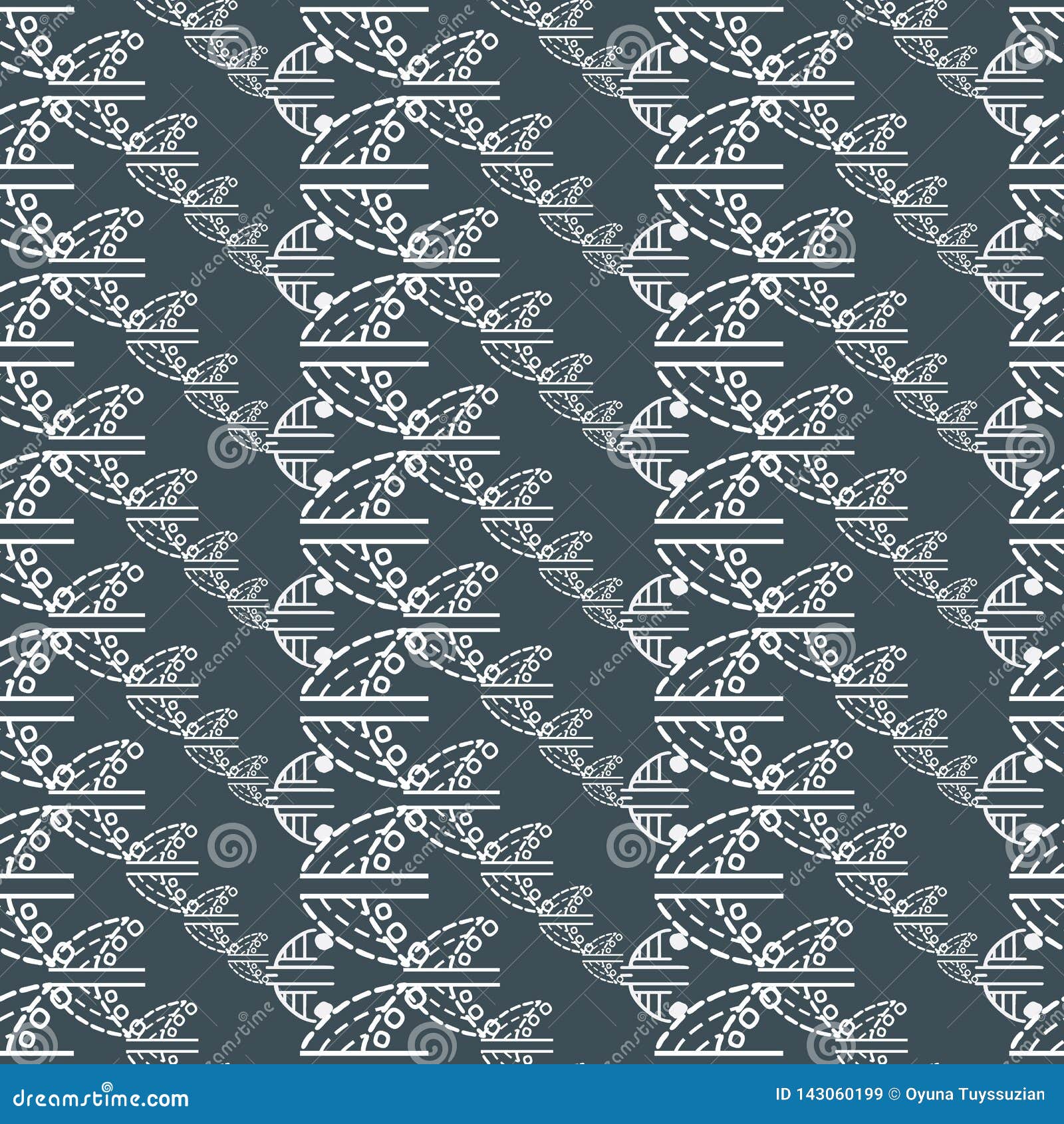 Geometric Lace Leaf Seamless Repeat Pattern. Vector Illustration. Stock ...