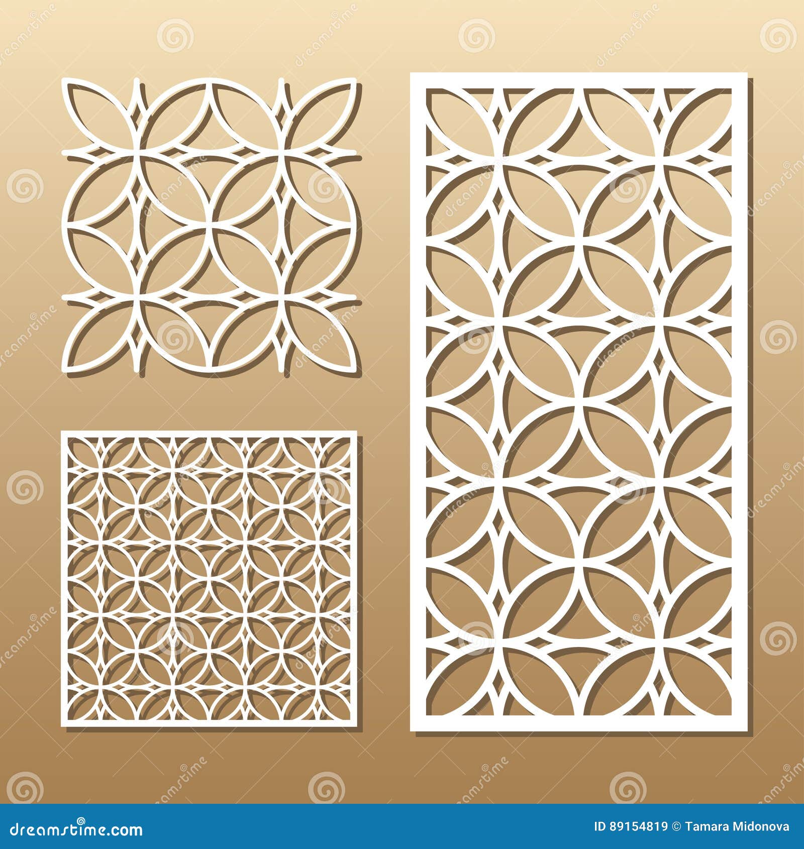 Geometric laser cut stock vector. Illustration of engraving - 89154819