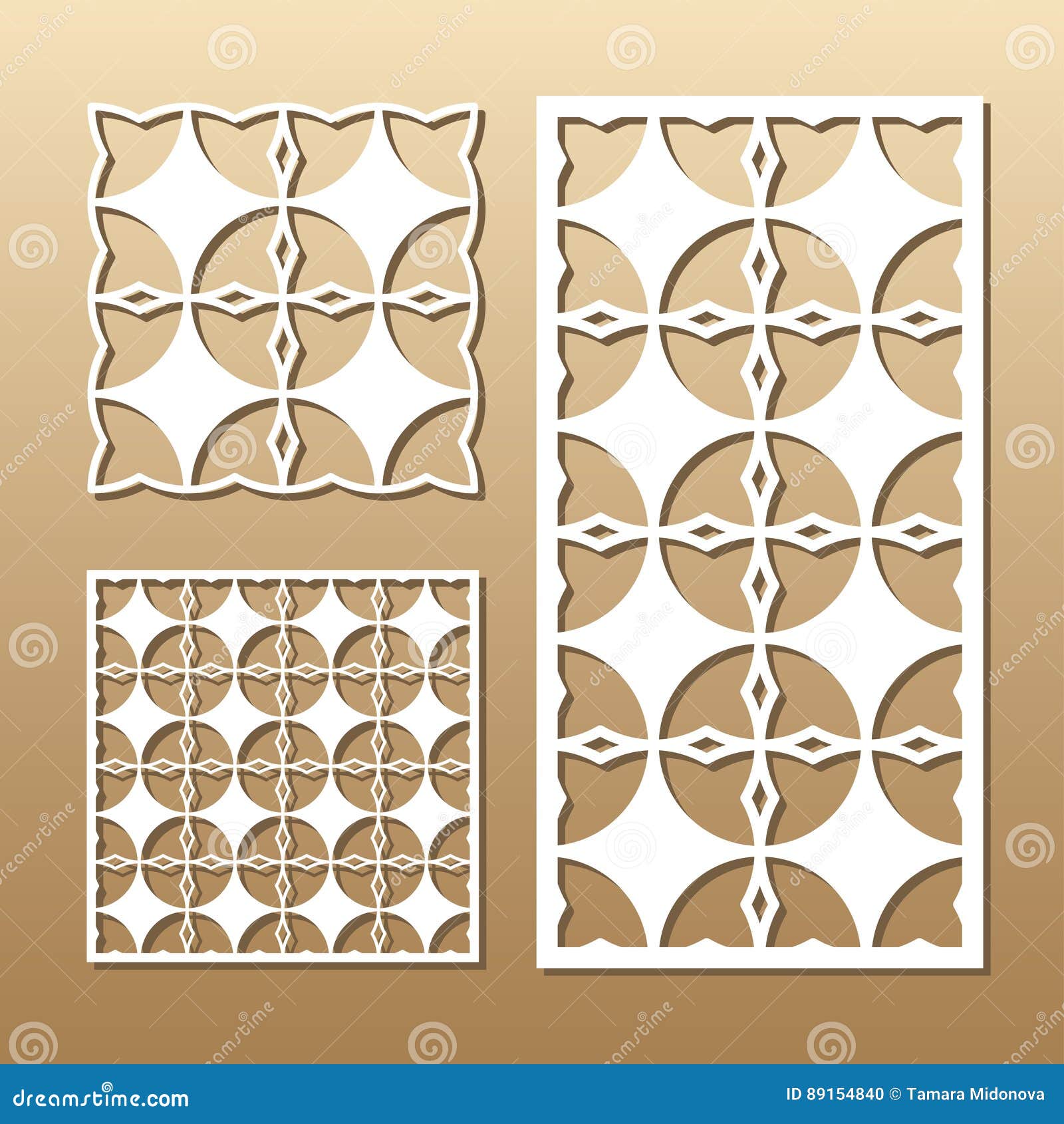 Geometric laser cut stock vector. Illustration of pattern - 89154840