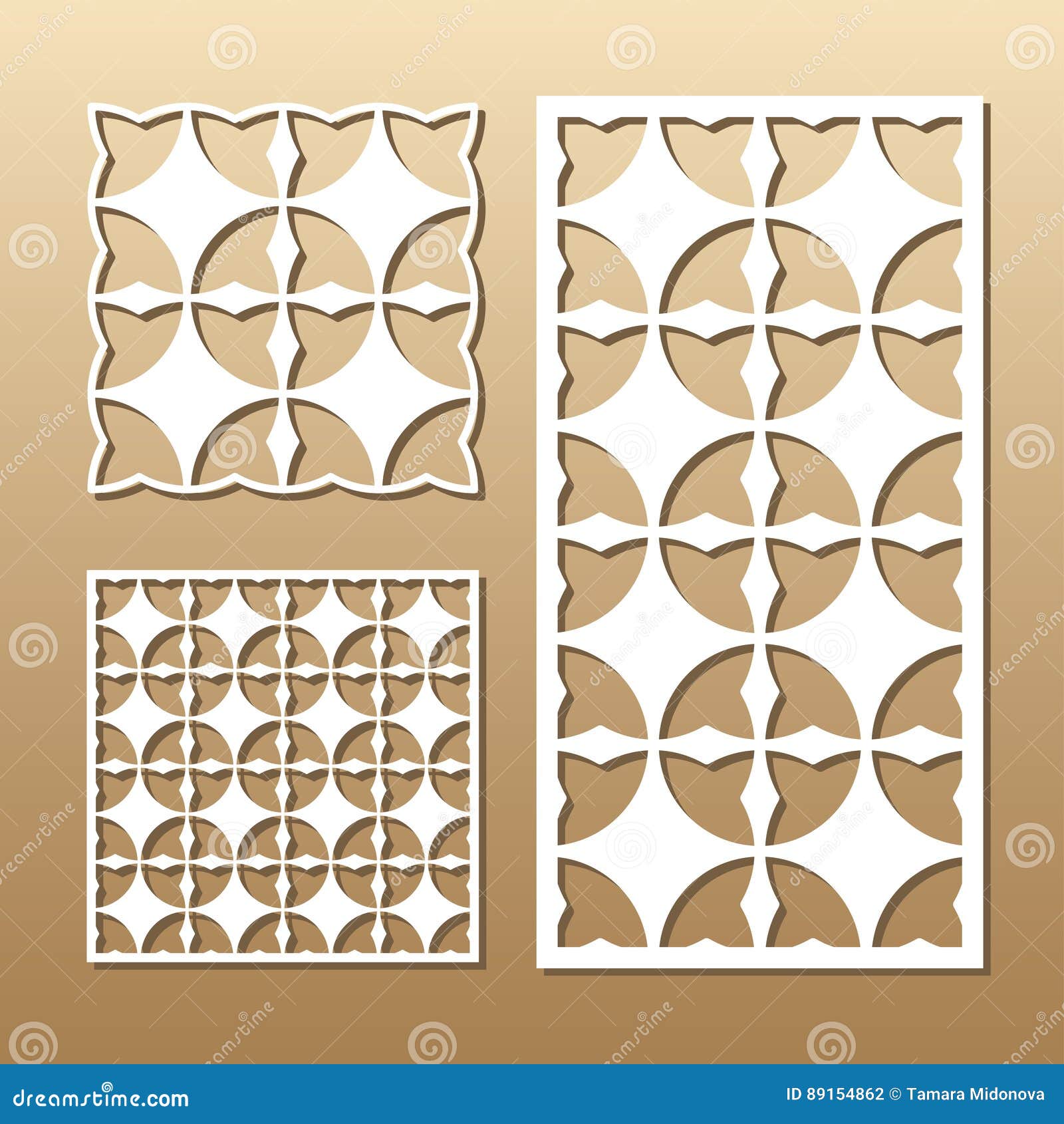 Geometric laser cut stock vector. Illustration of card - 89154862