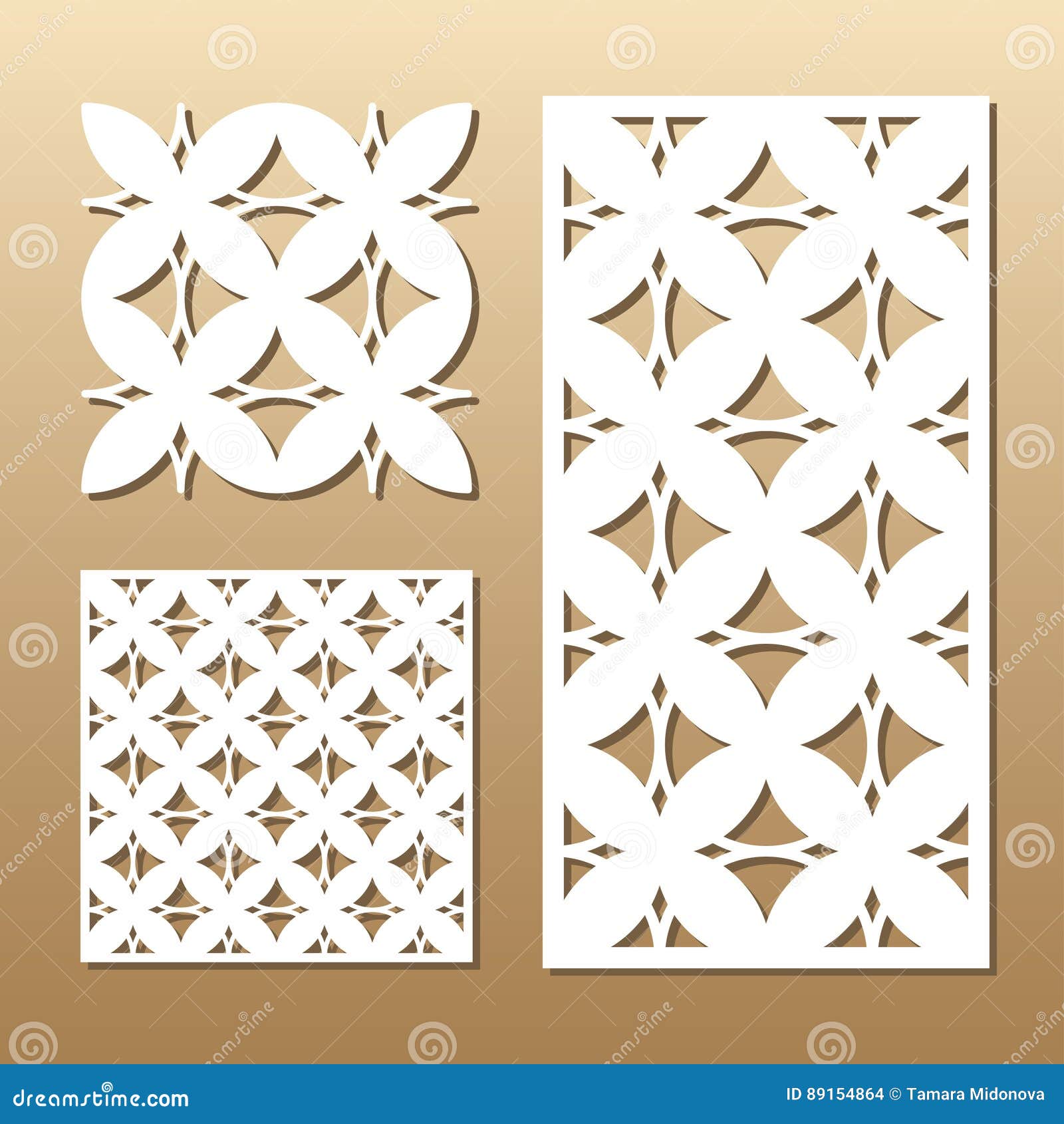 Geometric laser cut stock vector. Illustration of ornament - 89154864