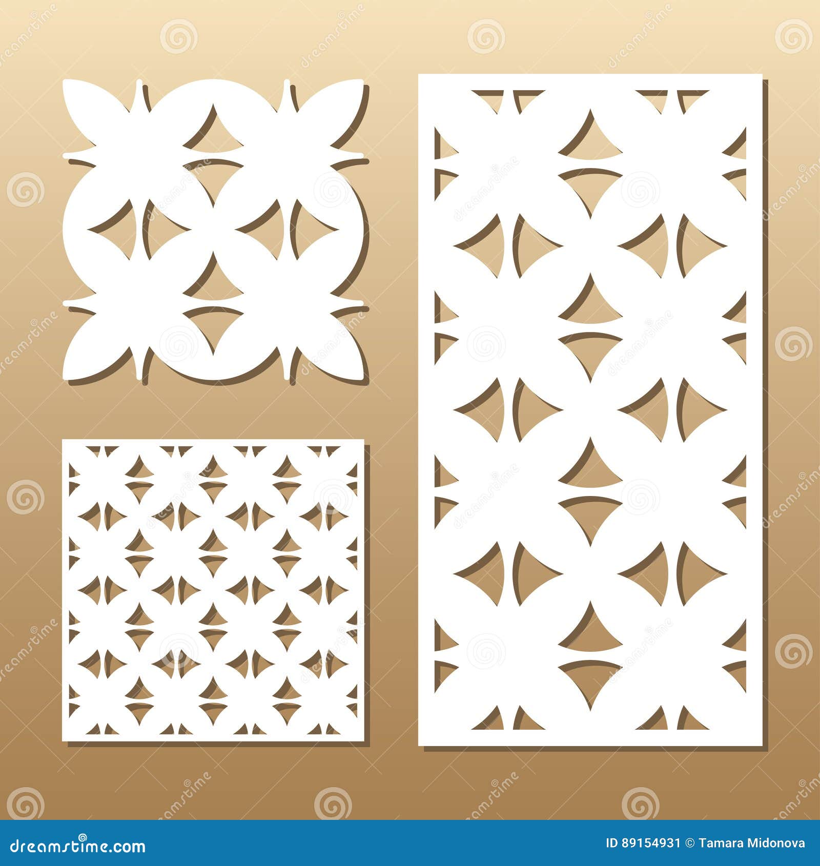 Geometric laser cut stock vector. Illustration of cover - 89154931