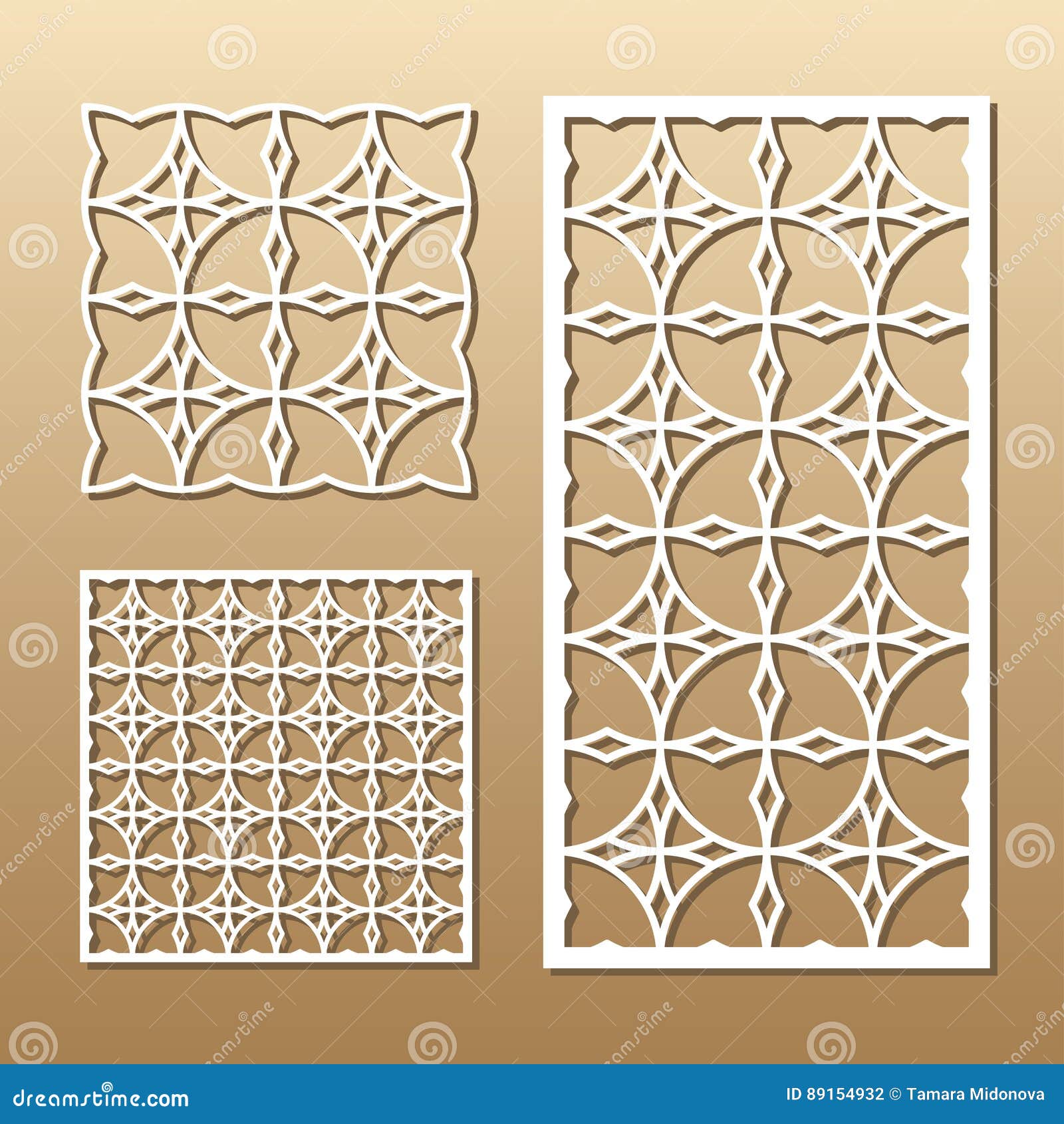 Geometric laser cut stock vector. Illustration of gold - 89154932
