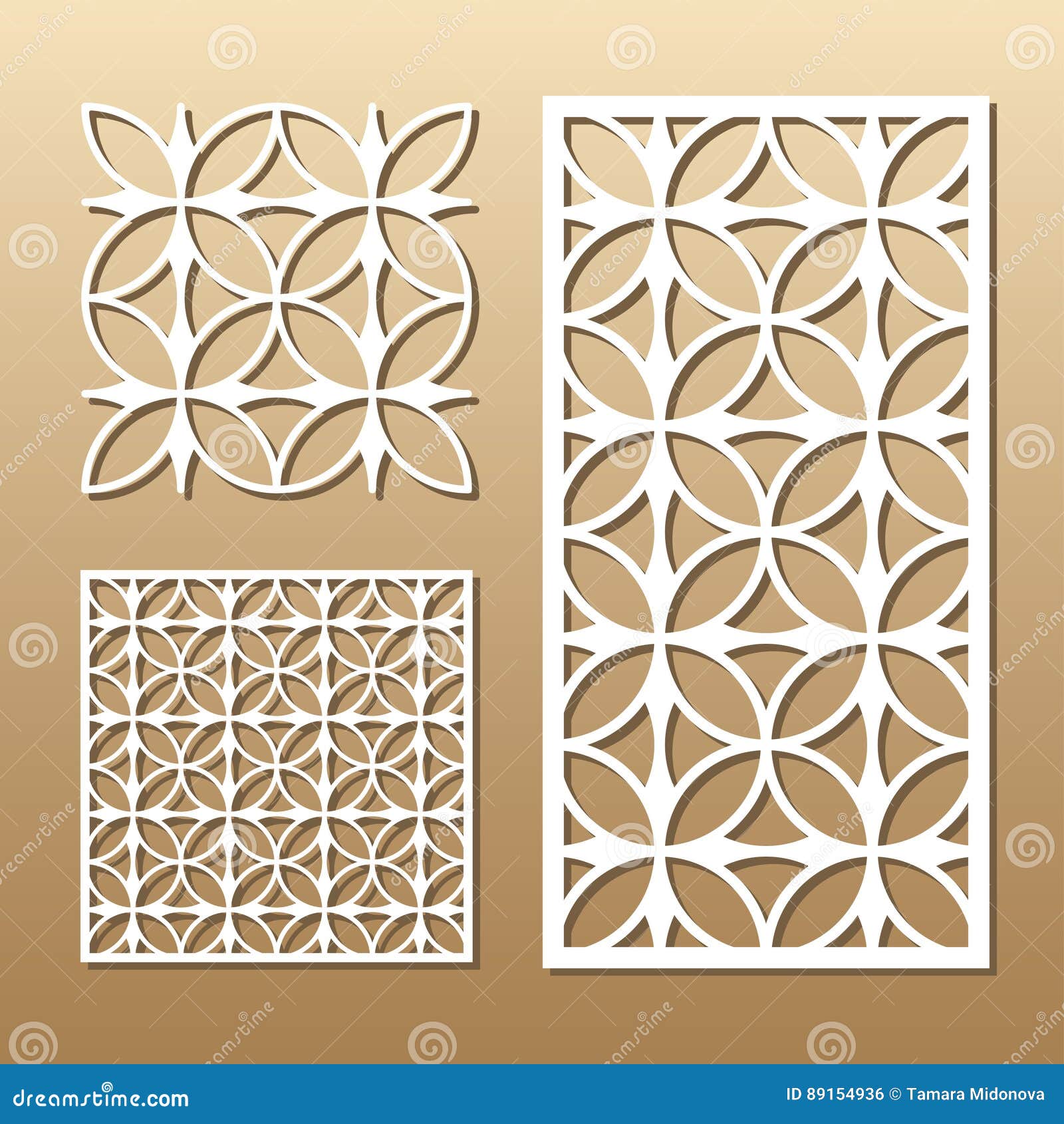 Geometric laser cut stock vector. Illustration of engraving - 89154936