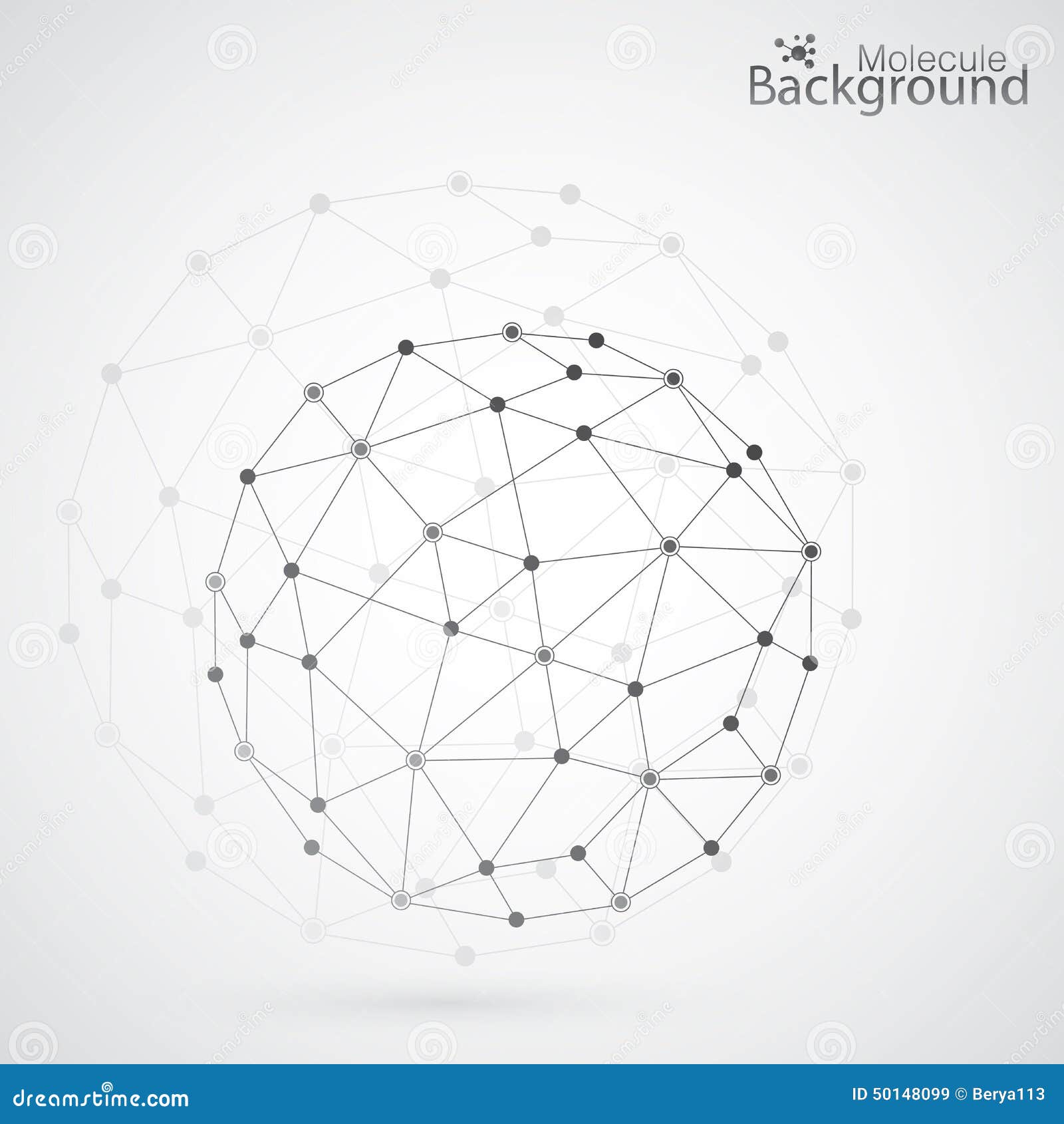 Geometric Lattice, the Molecules in the Circle Stock Vector ...