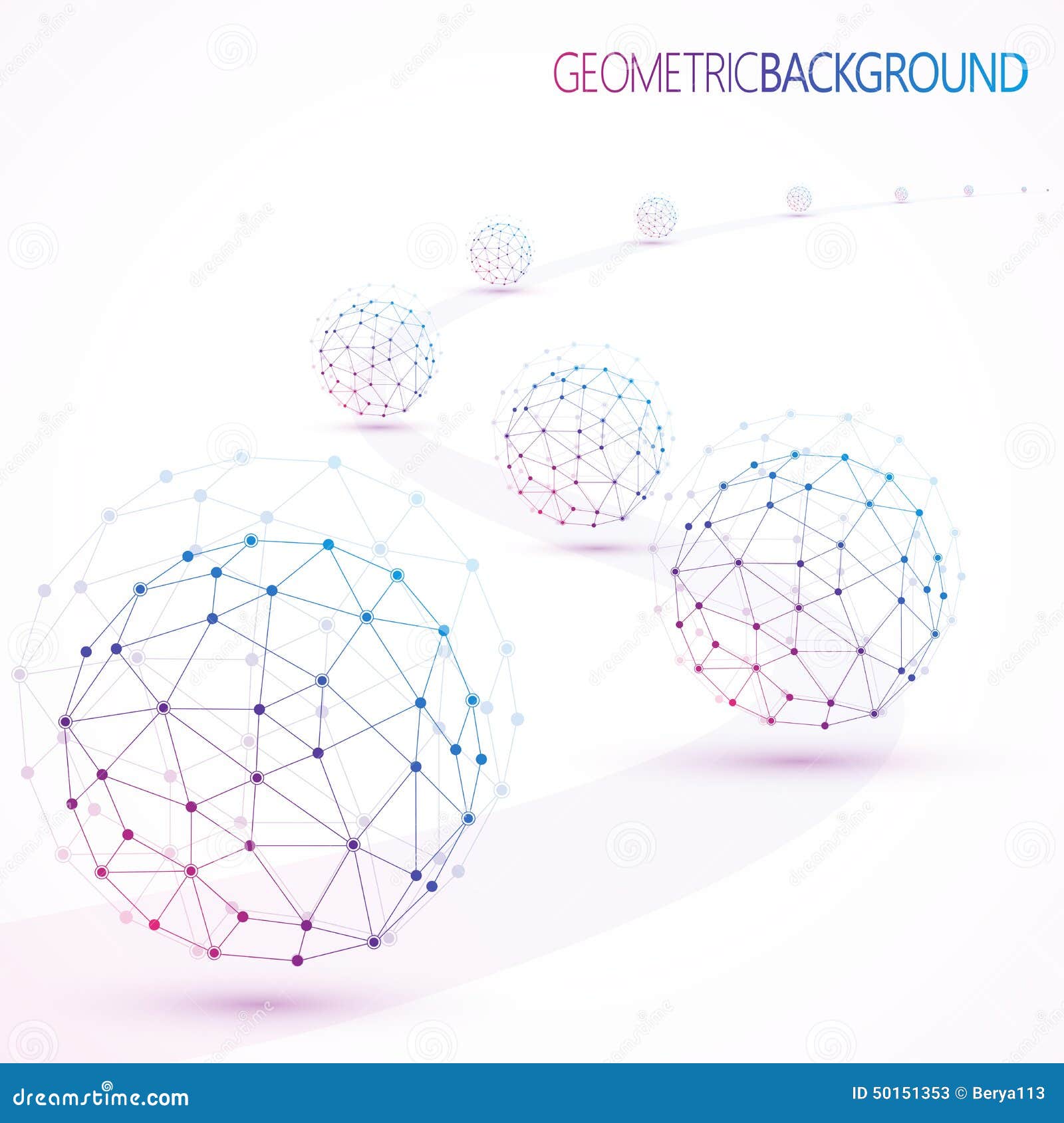 Geometric Lattice, the Molecules in the Circle Stock Vector ...