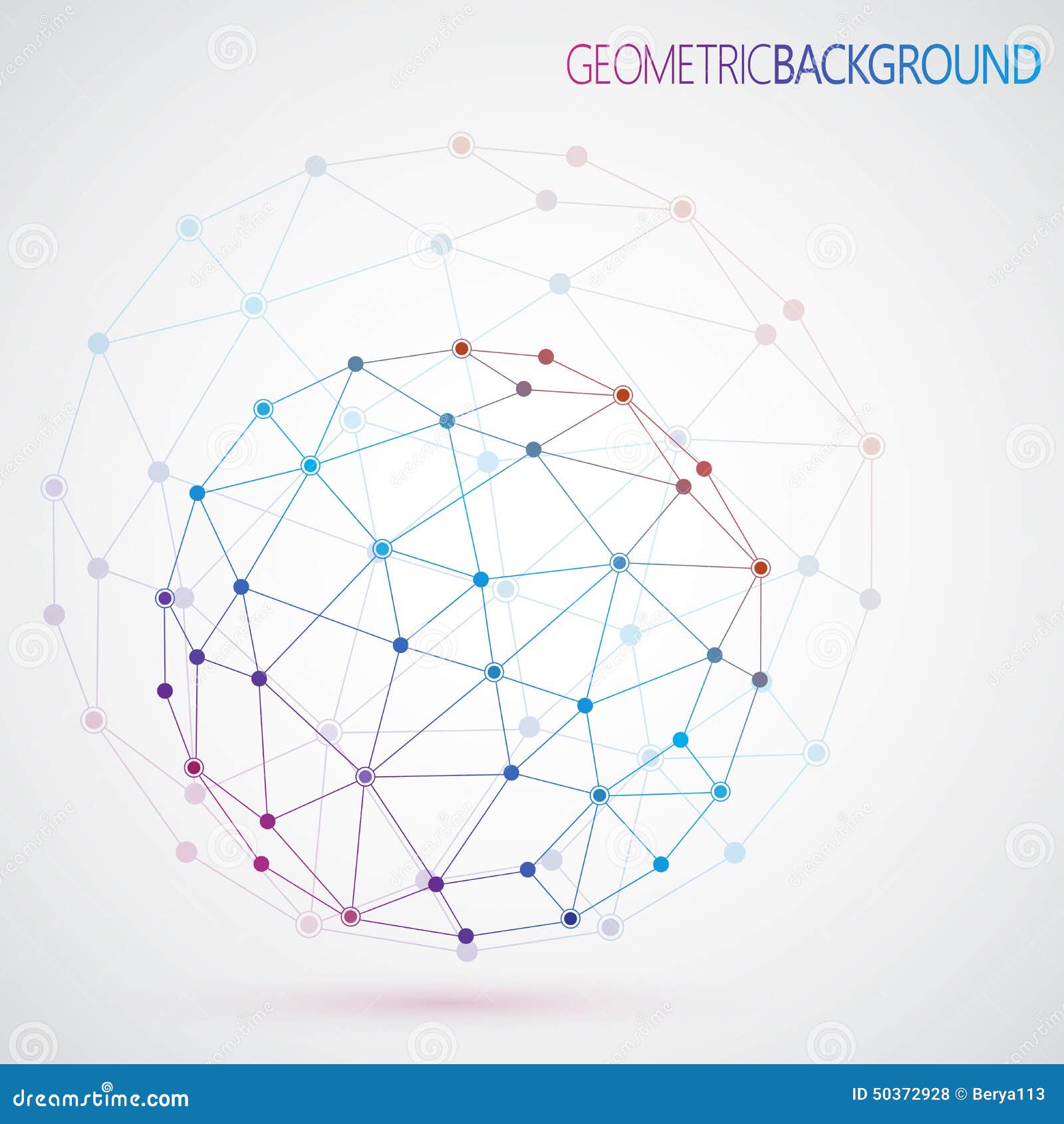 Geometric Lattice, the Molecules in the Circle Stock Illustration ...