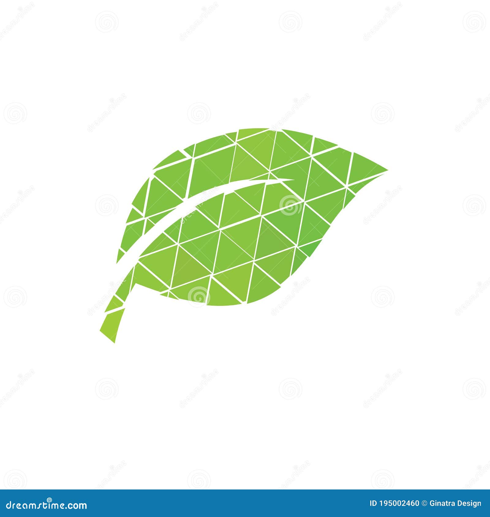 Geometric Leaf Logo Sign stock vector. Illustration of life - 195002460