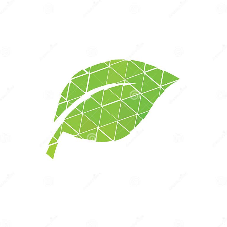 Geometric Leaf Logo Sign stock vector. Illustration of life - 195002460
