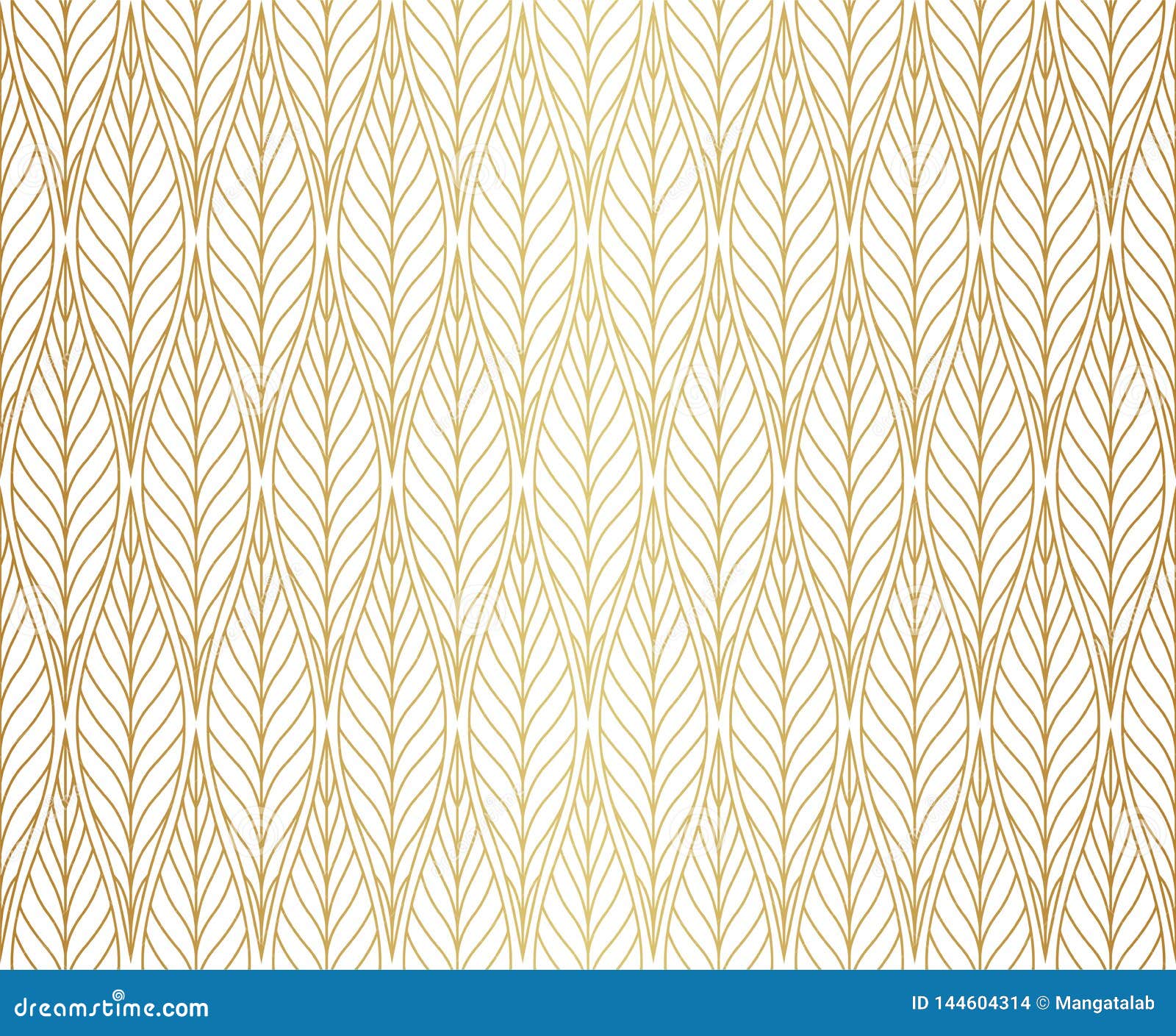 Geometric Leaf Vector Seamless Pattern. Floral Illustration Background ...