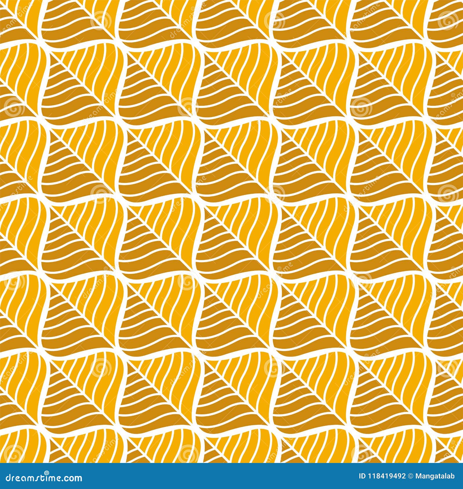 Geometric Leaf Vector Seamless Pattern. Floral Illustration Background ...