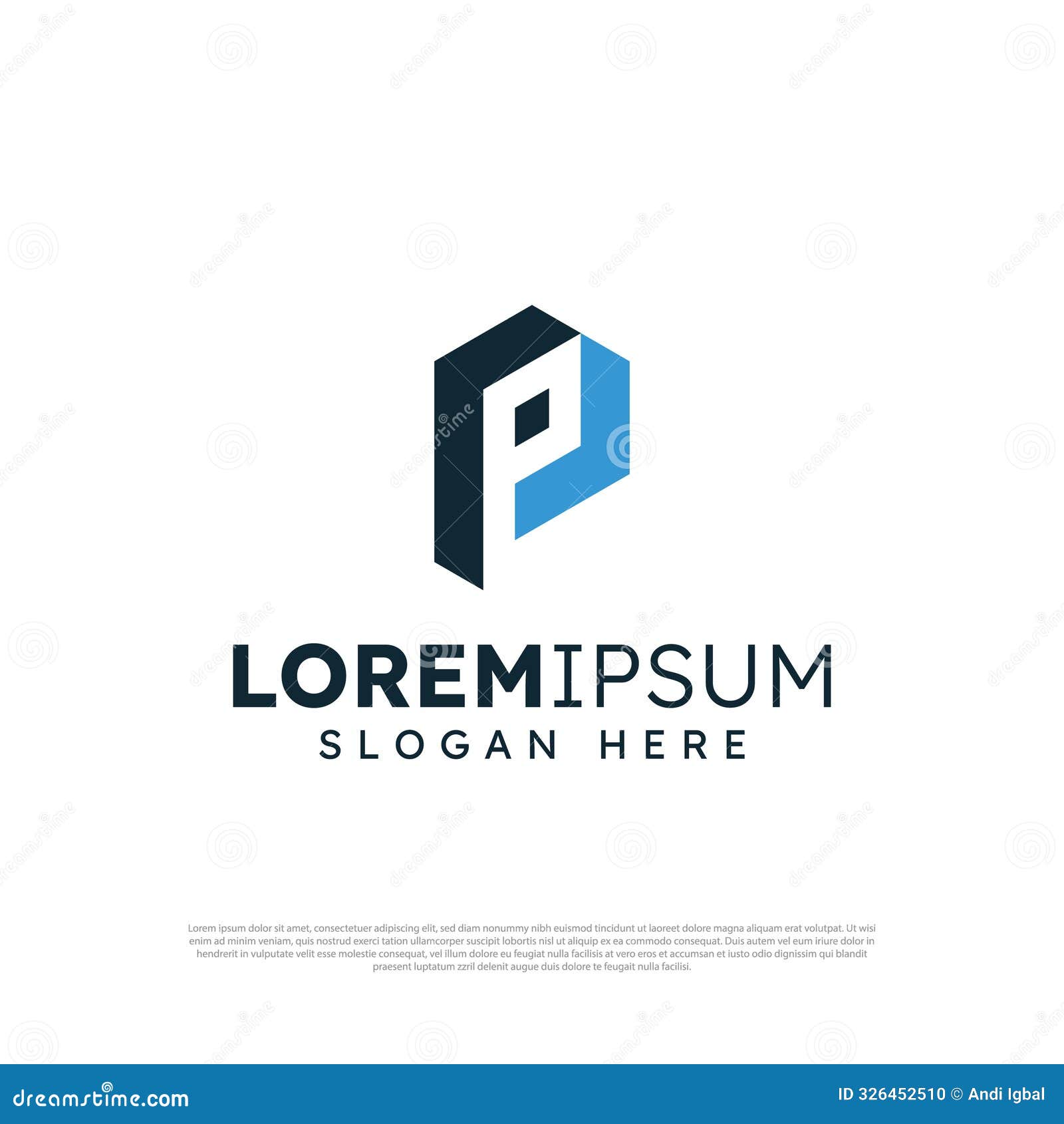 Geometric Letter P Business Logo Design Stock Vector - Illustration of ...