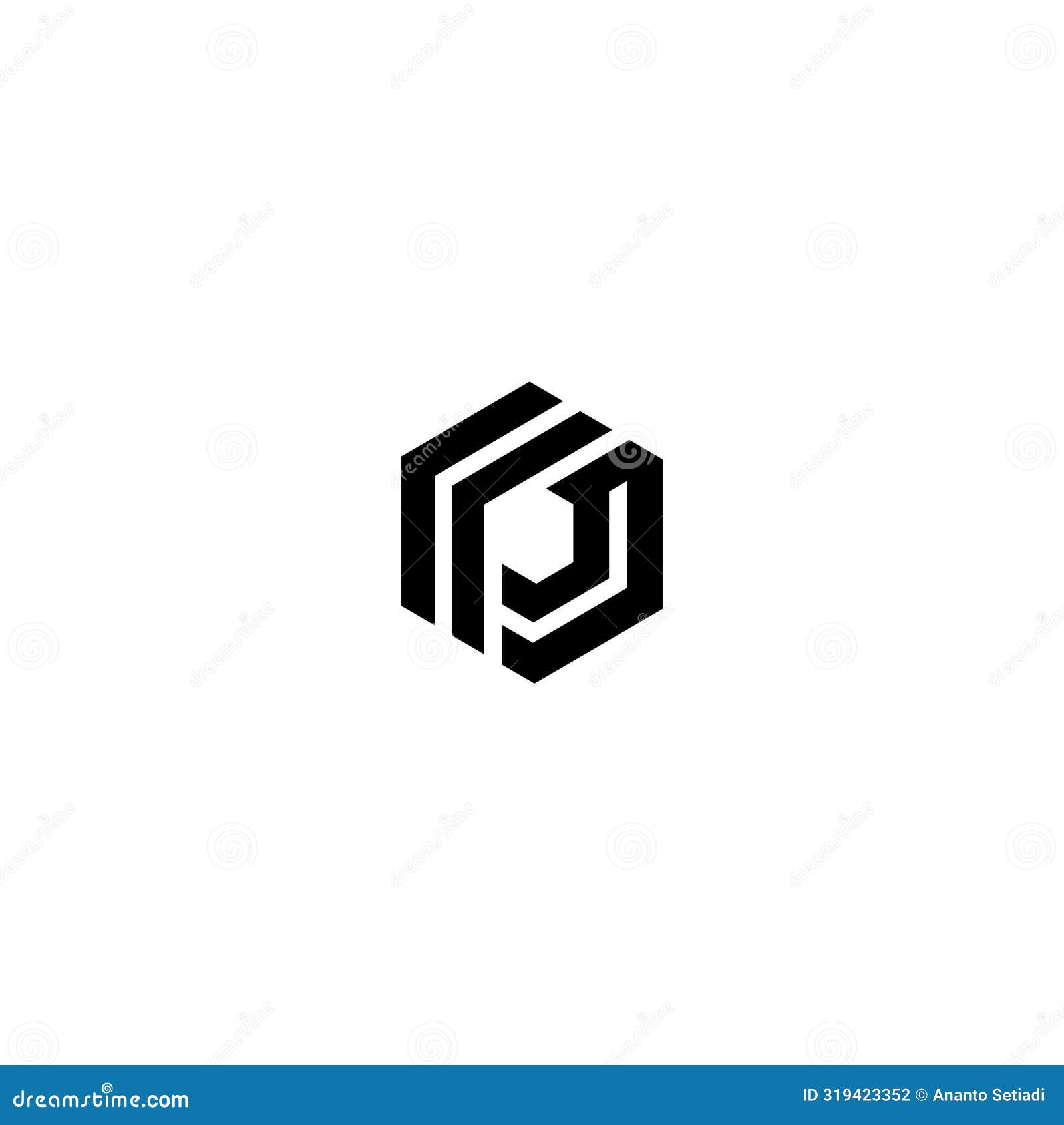 Geometric Letter P Logo stock vector. Illustration of black - 319423352