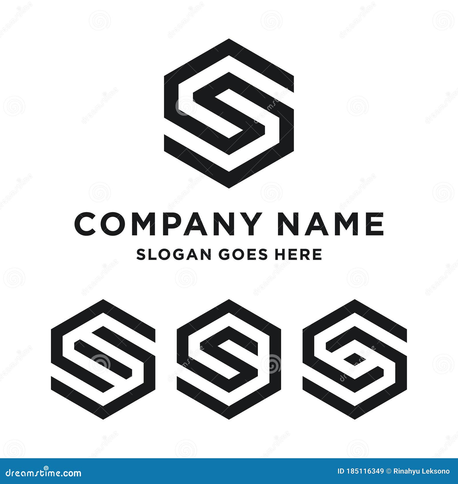 Geometric Letter S Logo Template Design Vector in Polygon Shape Stock ...