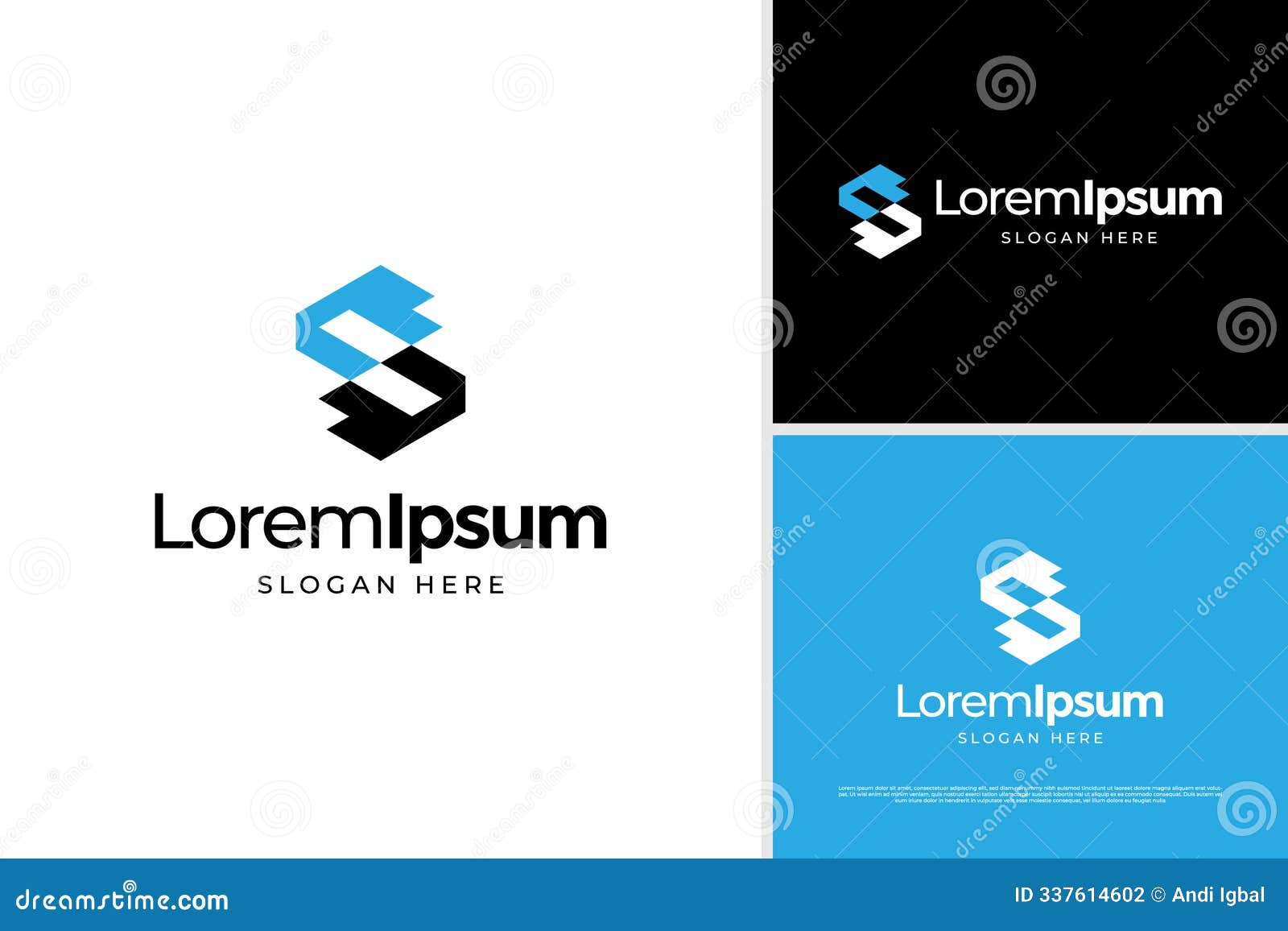 Geometric Letter S Logo Vector Design Stock Vector - Illustration of ...