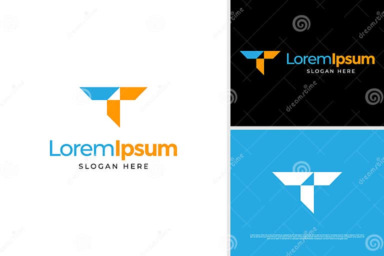 Geometric Letter T Logo Design Concept, Arrow Logo, Initial T Icon ...
