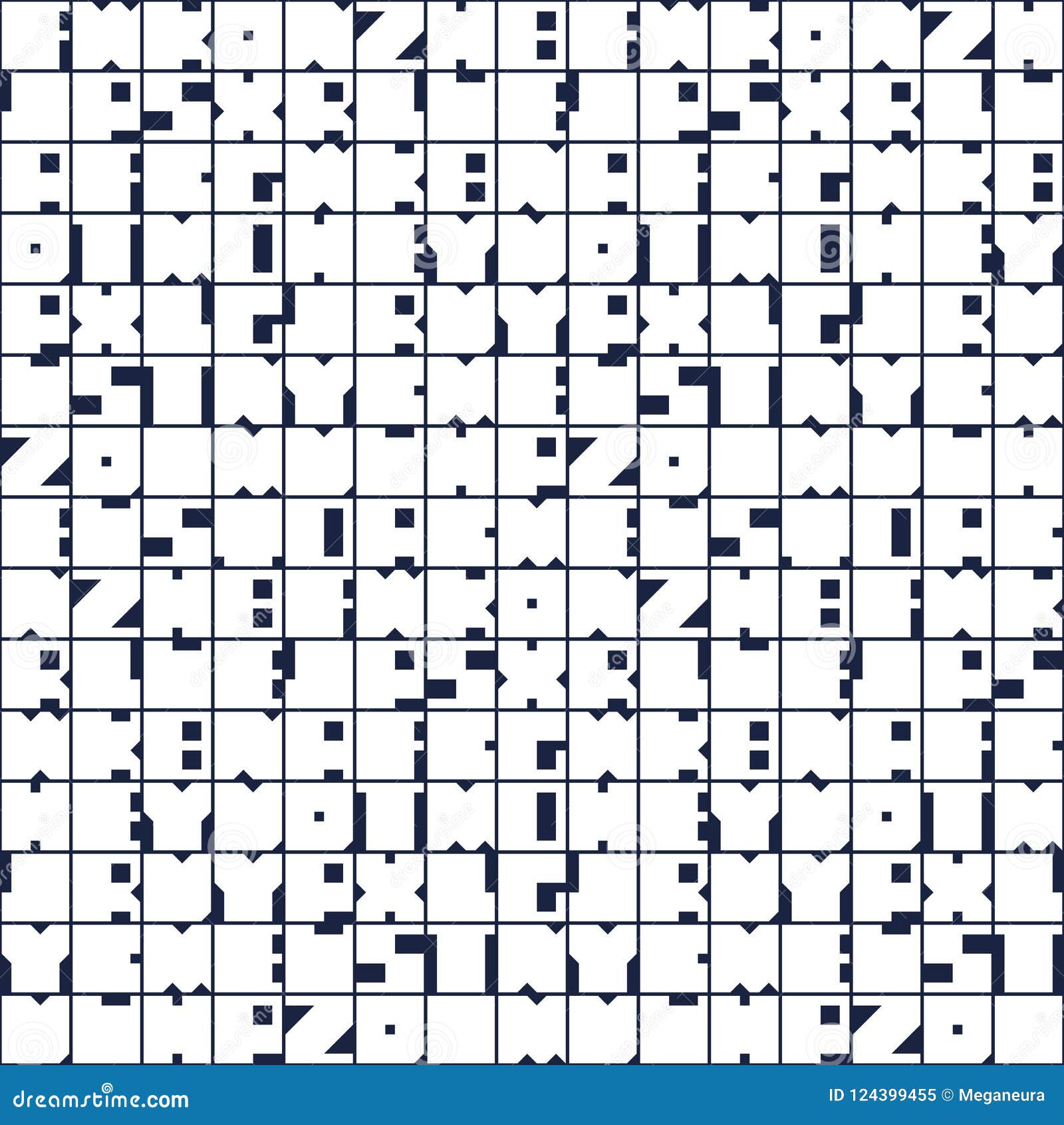 Geometric Letters Abstract Seamless Pattern. Letters Alphabet ...