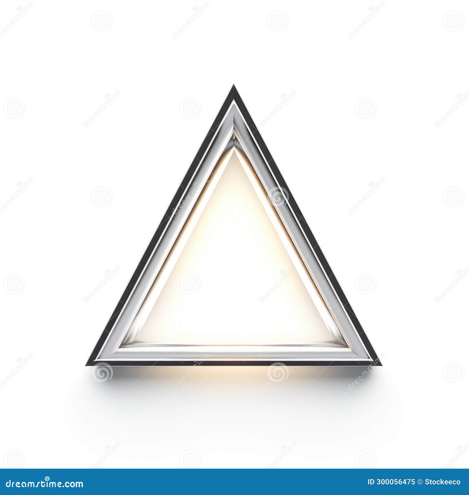 Geometric Light Triangular: Hyper-realistic Oil Painting on White ...