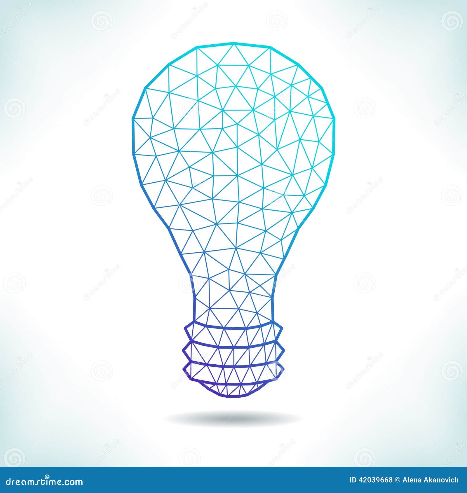 Geometric lightbilb stock vector. Illustration of bulb - 42039668